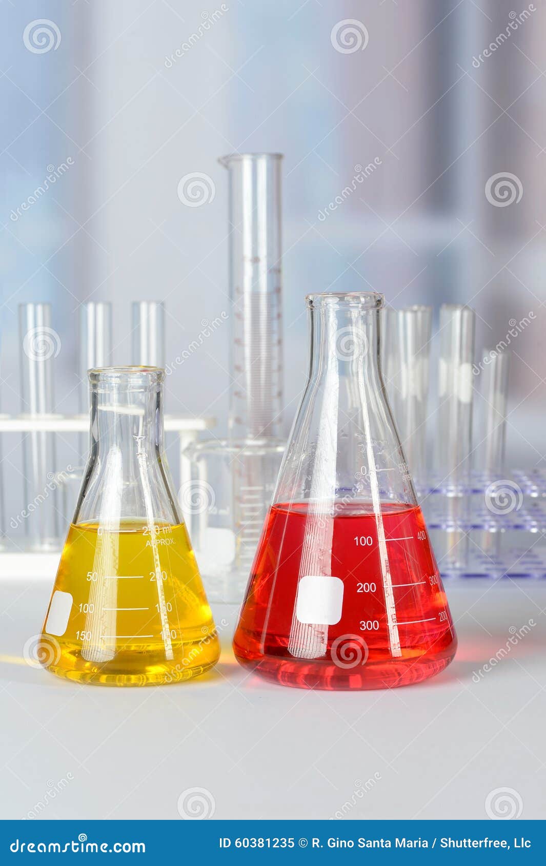 Laboratory Glassware on Lab Table Stock Image - Image of tubes ...