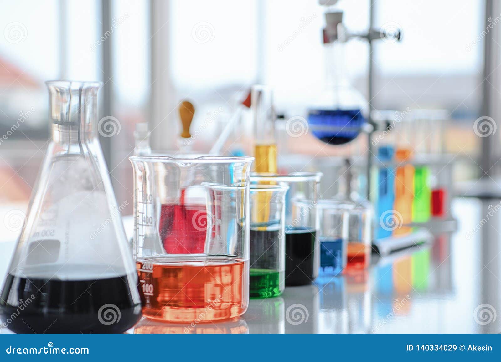 Laboratory glassware stock image. Image of laboratory - 140334029