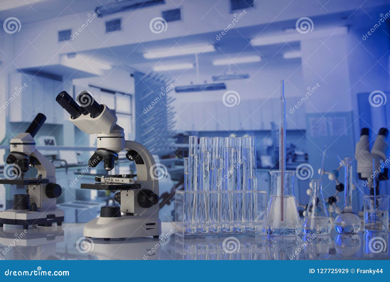 Laboratory Concept . Modern Scientific Laboratory Interior. Stock Image ...