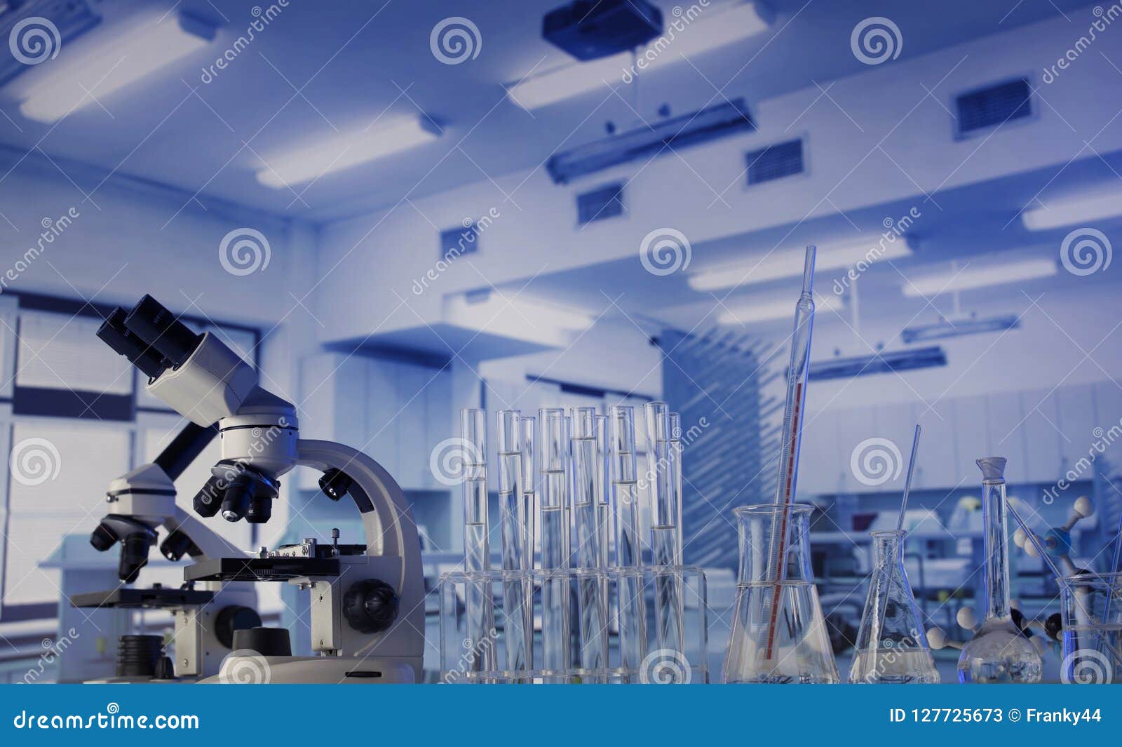 Laboratory Concept . Modern Scientific Laboratory Interior. Stock Image ...