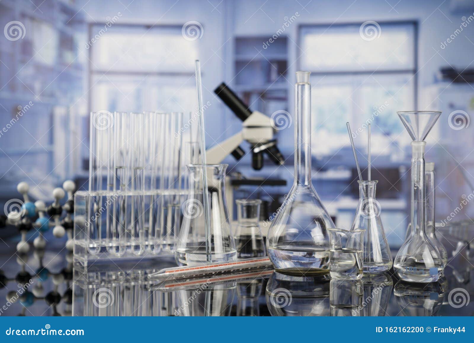 Science Theme. Modern Scientific Laboratory Interior. Stock Photo ...