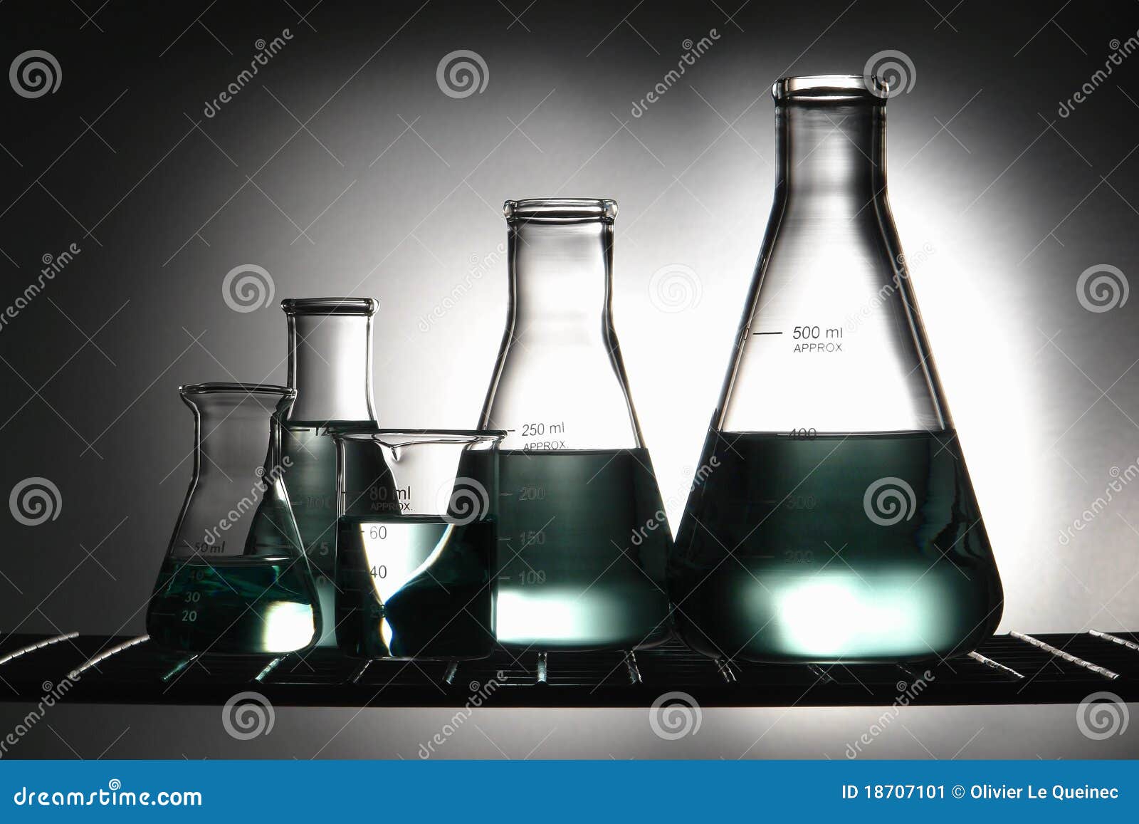 Laboratory Glassware in Science Research Lab Stock Image - Image of ...
