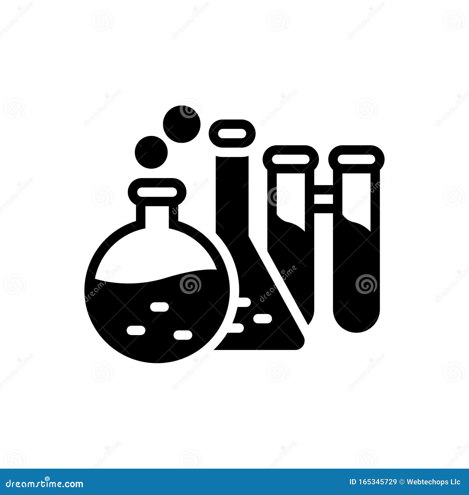 Black Solid Icon for Laboratory, Lab and Chemistry Stock Illustration ...