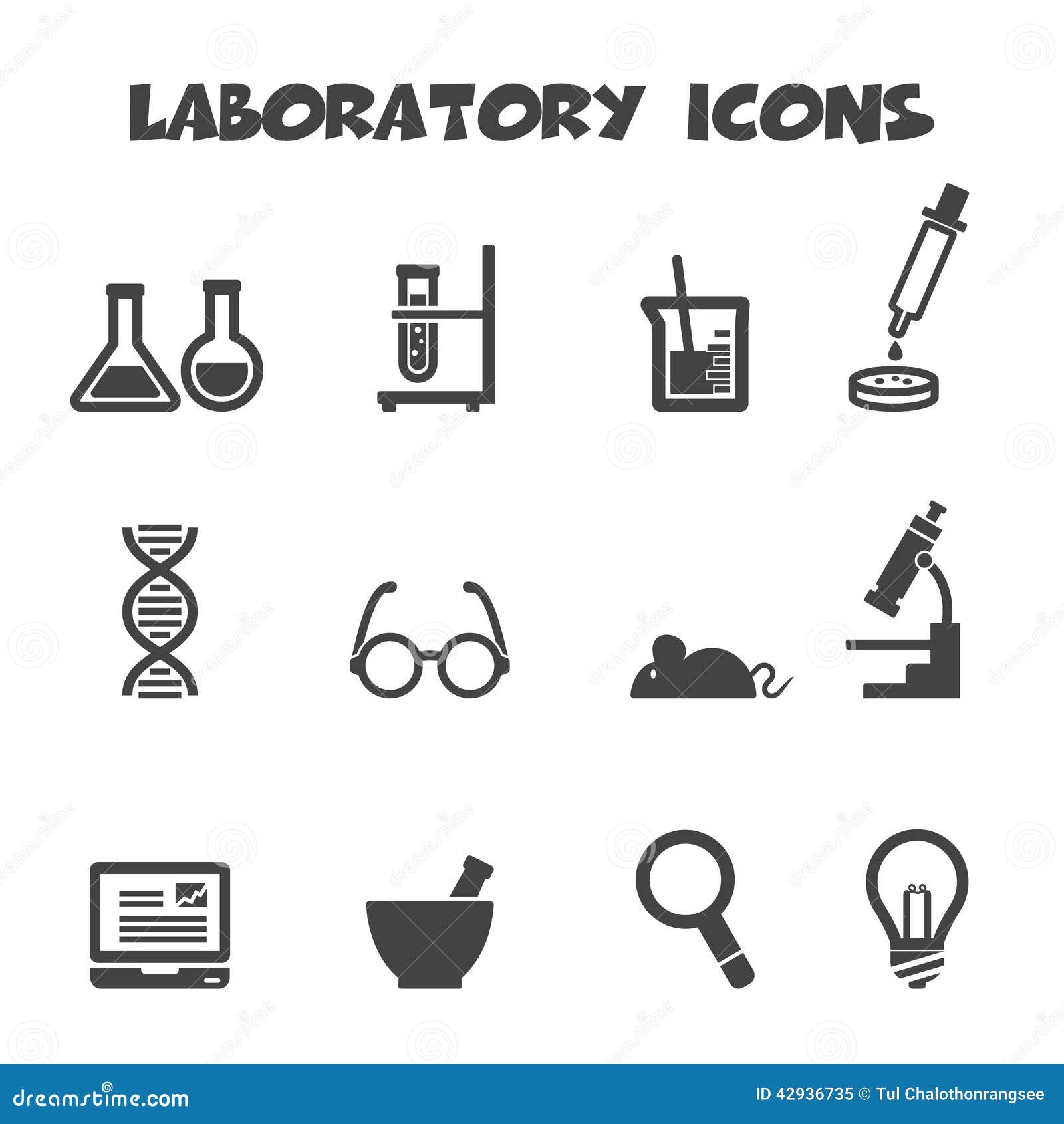 Laboratory icons stock vector. Illustration of guinea - 42936735