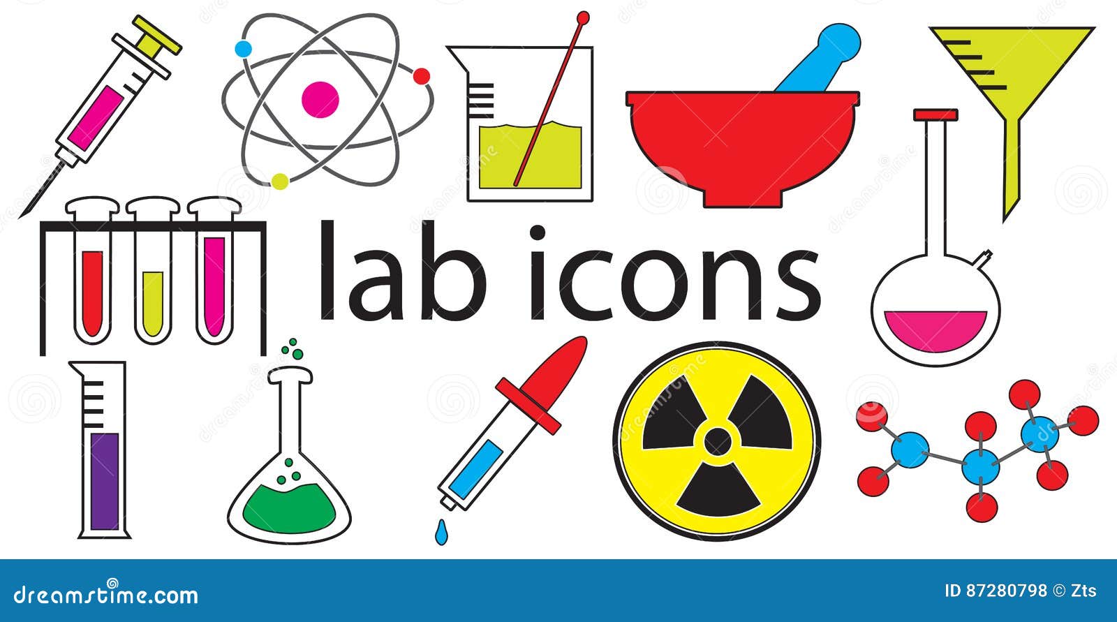 Laboratory icons vector stock vector. Illustration of cylinder - 87280798