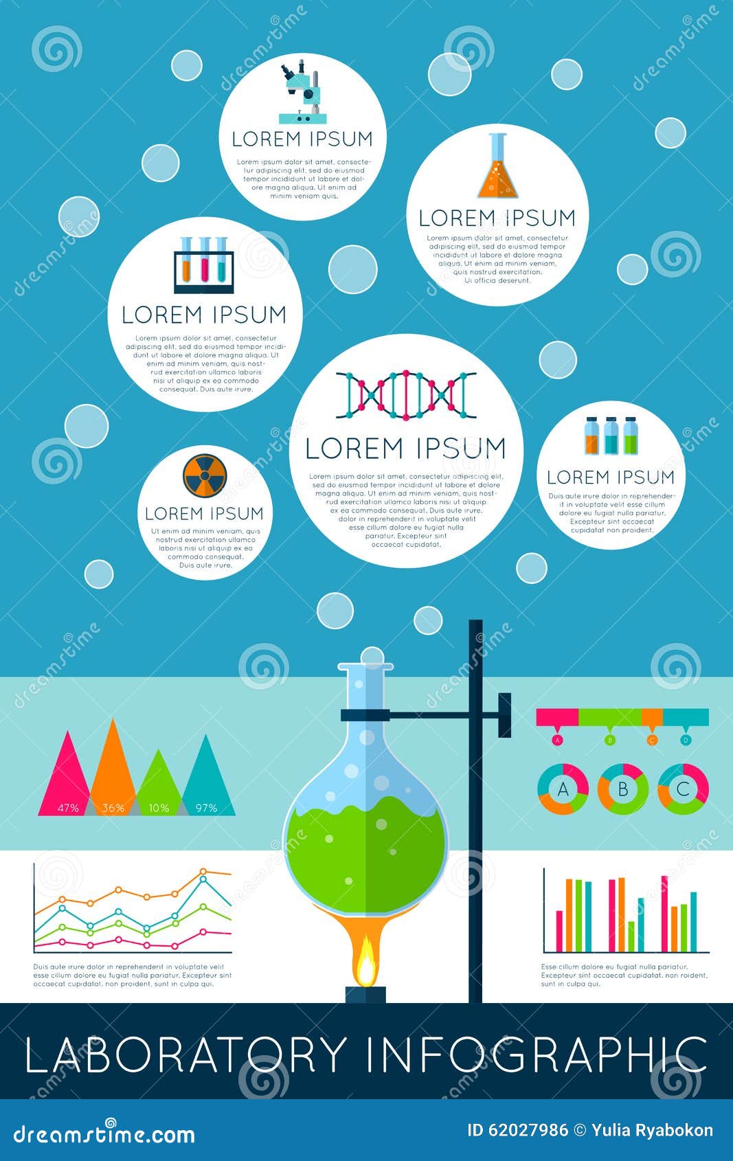 Laboratory Infographics Illustration Stock Vector - Illustration of ...