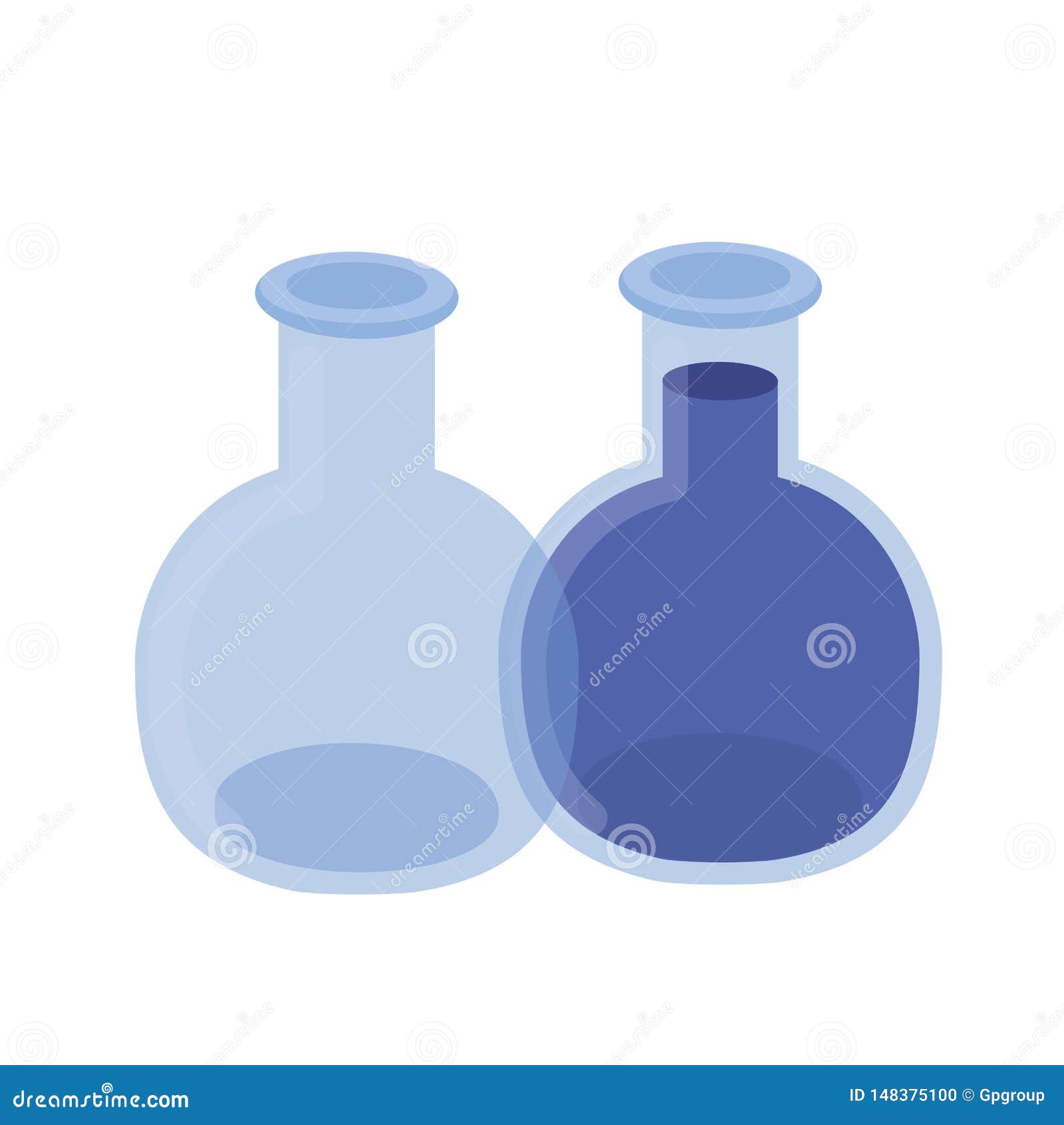 Laboratory Instruments in White Background Stock Vector - Illustration ...