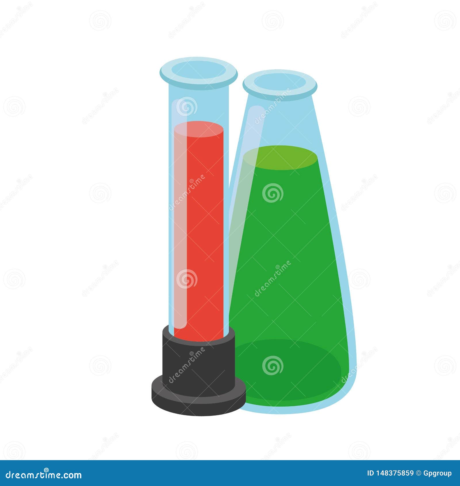 Laboratory Instruments in White Background Stock Vector - Illustration ...