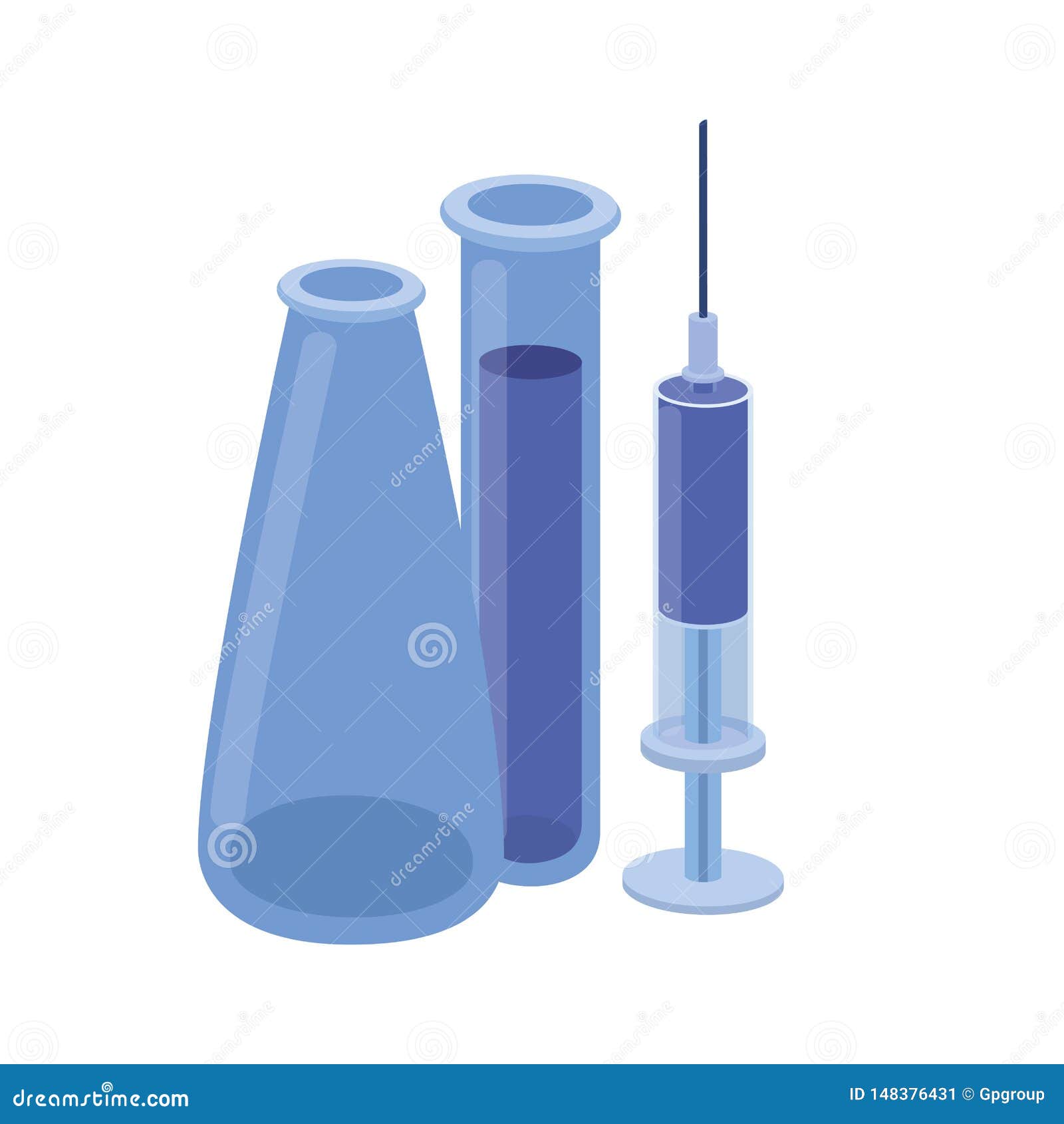 Laboratory Instruments in White Background Stock Vector - Illustration ...