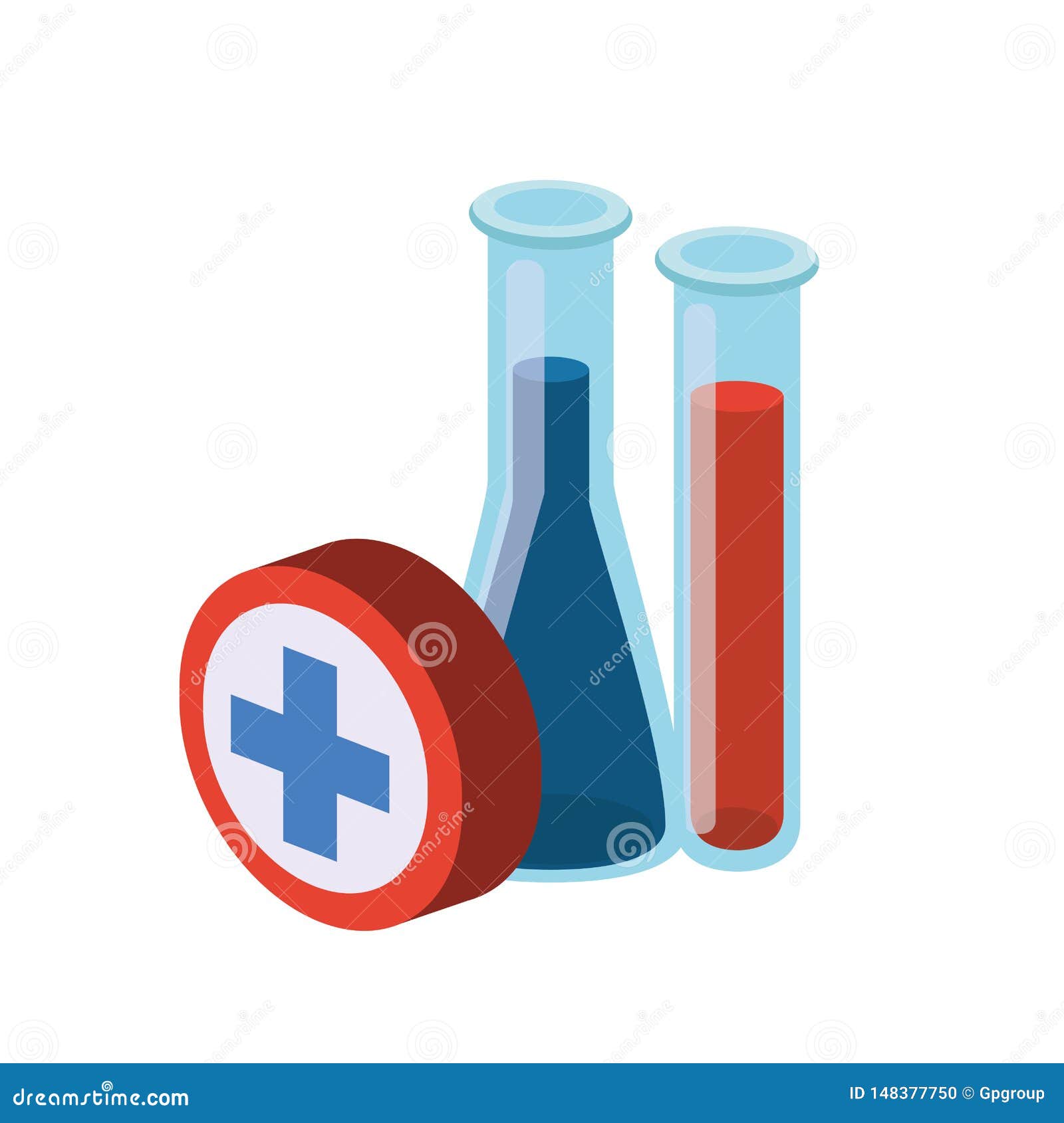 Laboratory Instruments in White Background Stock Vector - Illustration ...