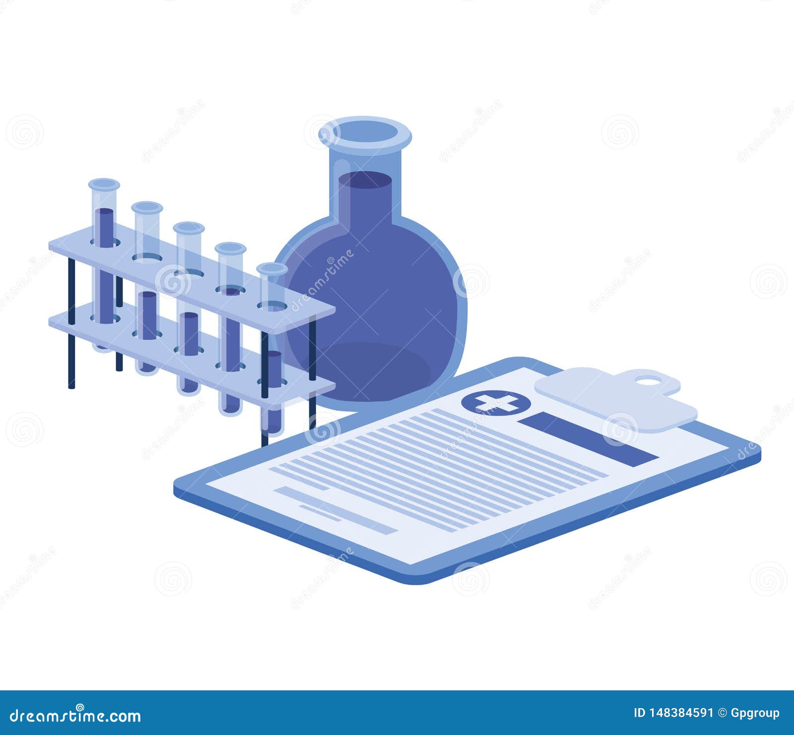 Laboratory Instruments in White Background Stock Vector - Illustration ...