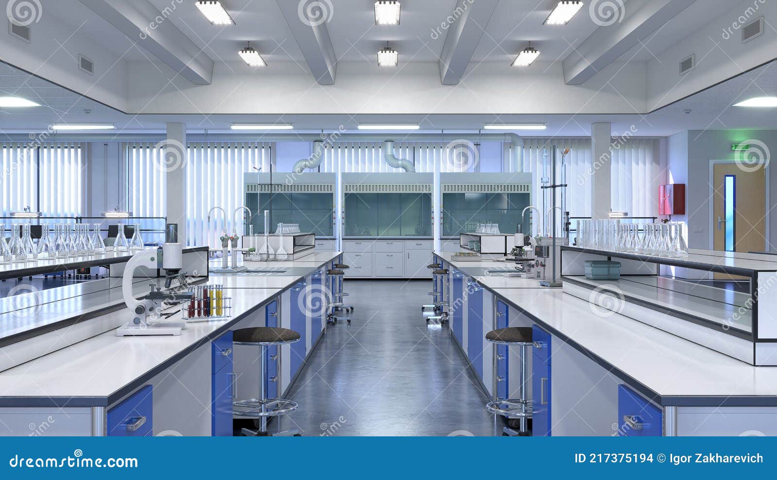 Laboratory Interior. Spacious Laboratory. Stock Illustration ...
