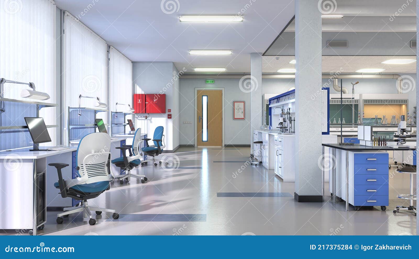Laboratory Interior with Lab Equipment. Stock Illustration ...