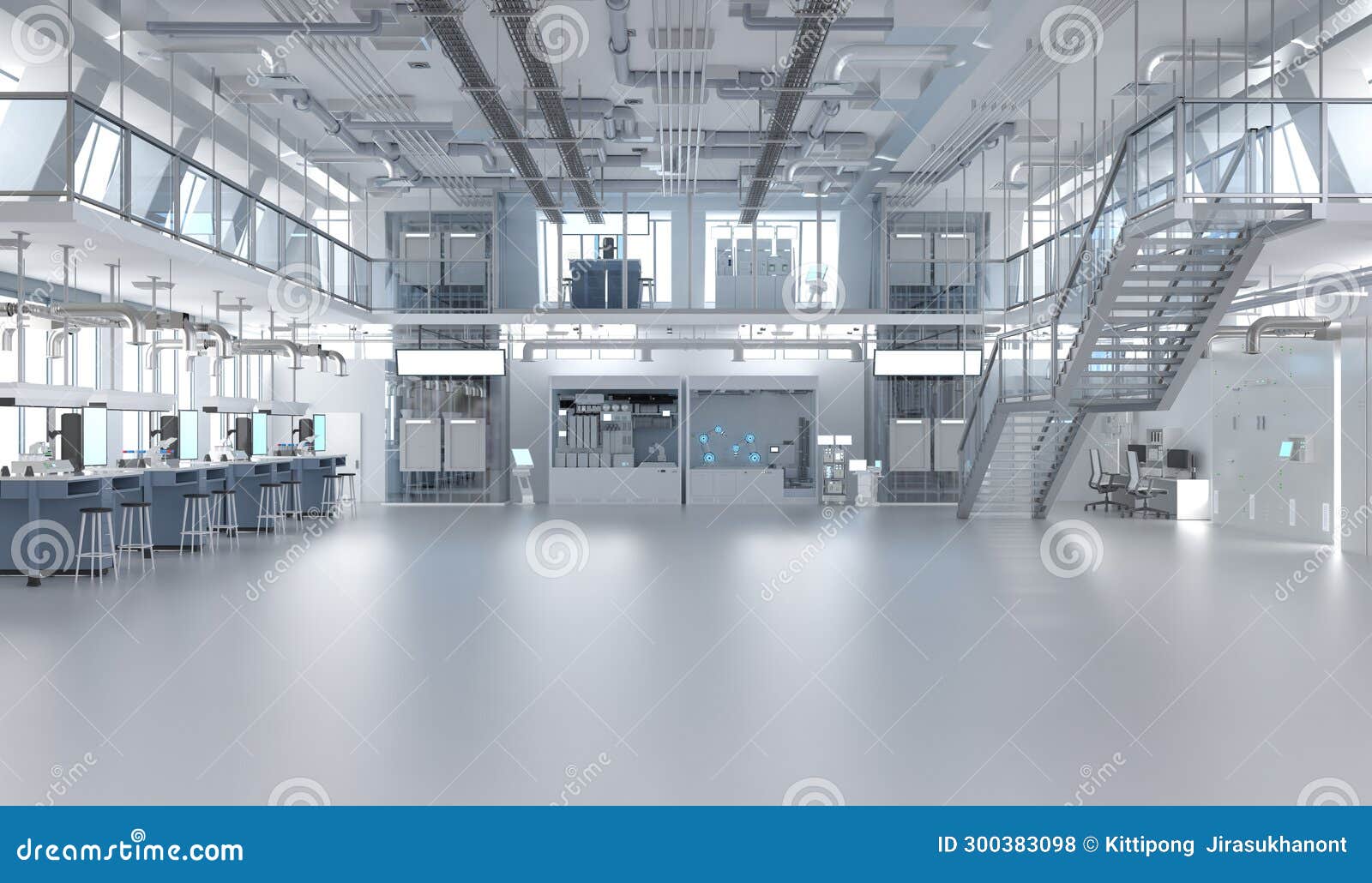 Laboratory Interior or Manufacturing Factory with Space Stock ...