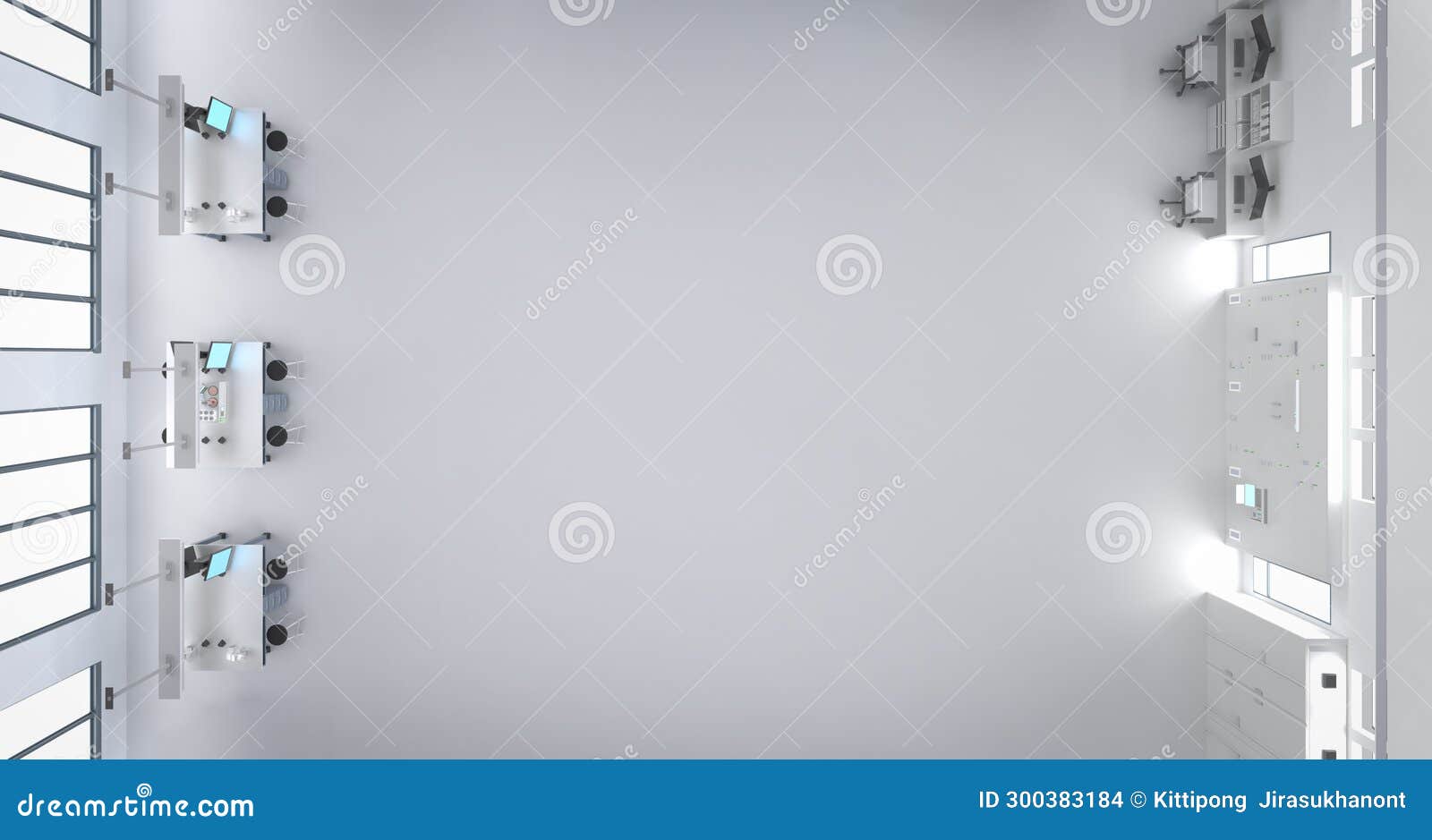 Laboratory Interior or Manufacturing Factory with Space Stock ...