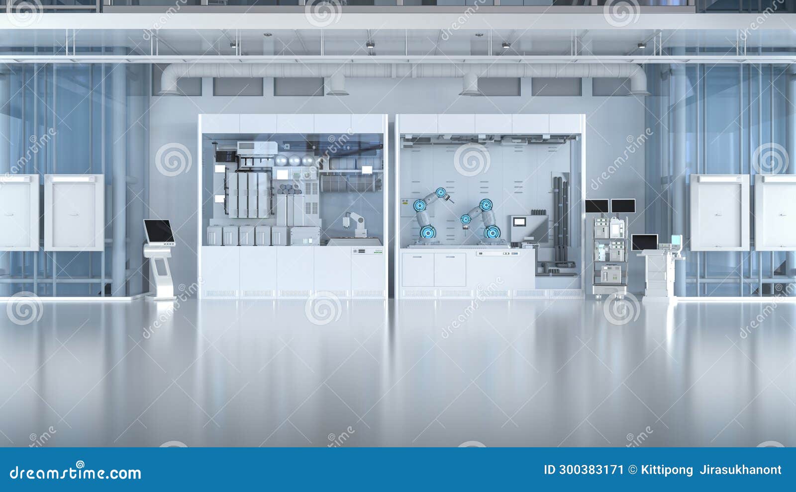 Laboratory Interior or Manufacturing Factory with Space Stock ...