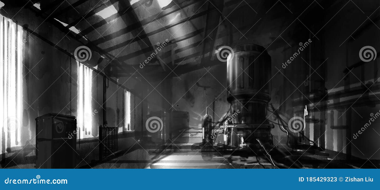 Laboratory Interior Rundown. Stock Illustration - Illustration of ...