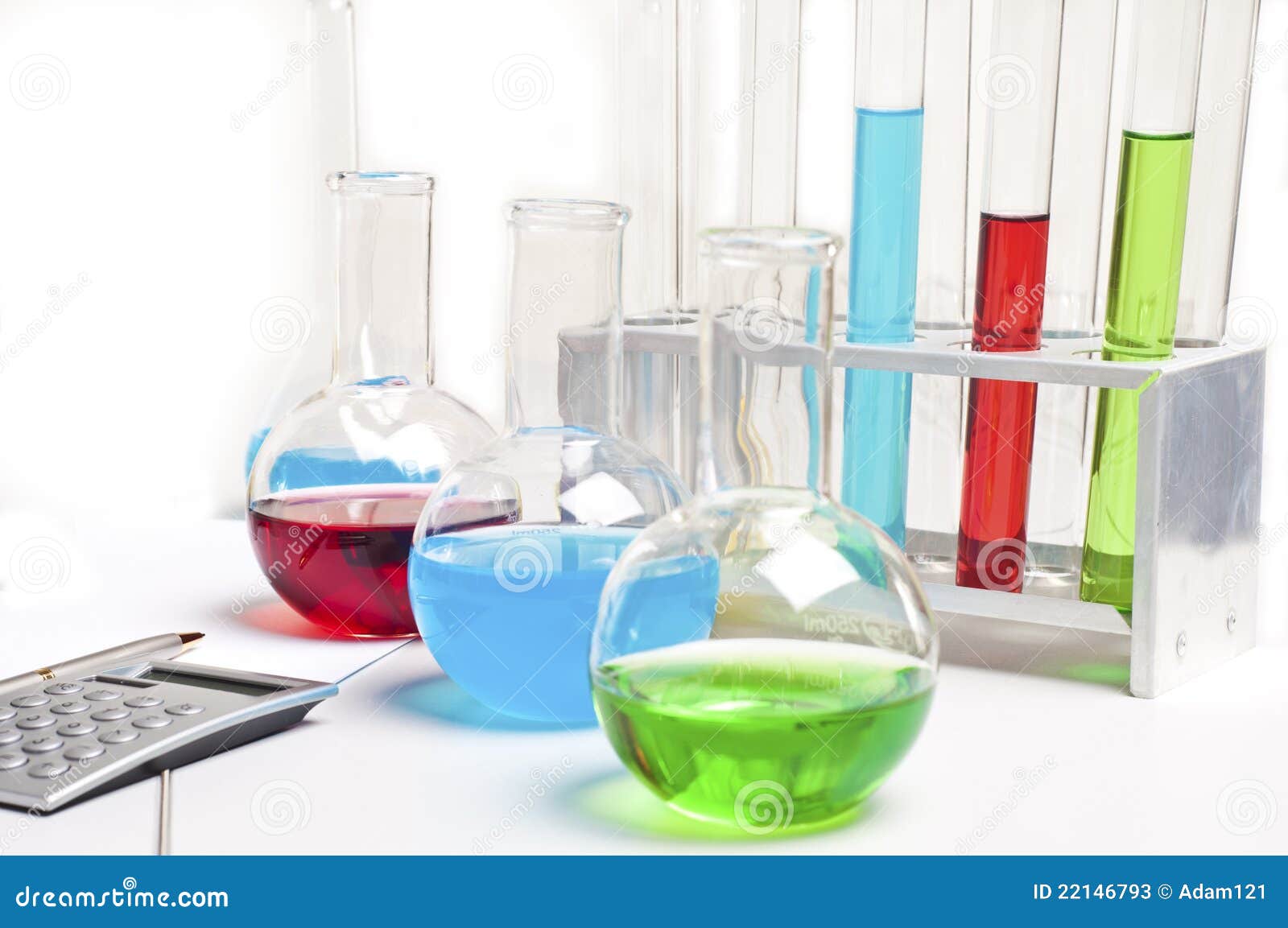 Laboratory Items - Test Tubes and Flasks Stock Image - Image of ...
