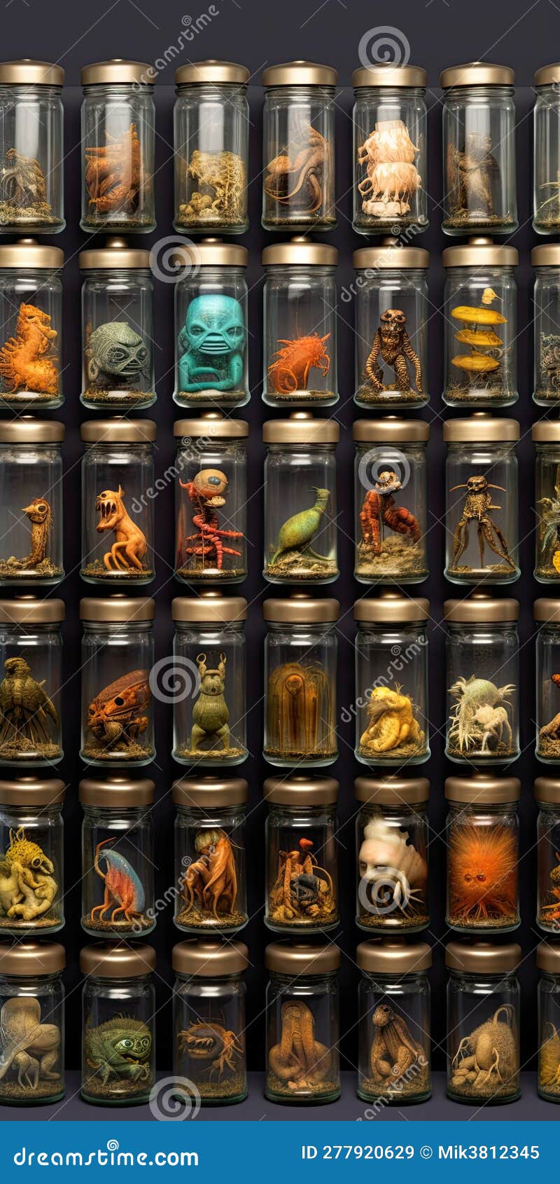 Laboratory Jars with Different Rare Specimens. Stock Illustration ...