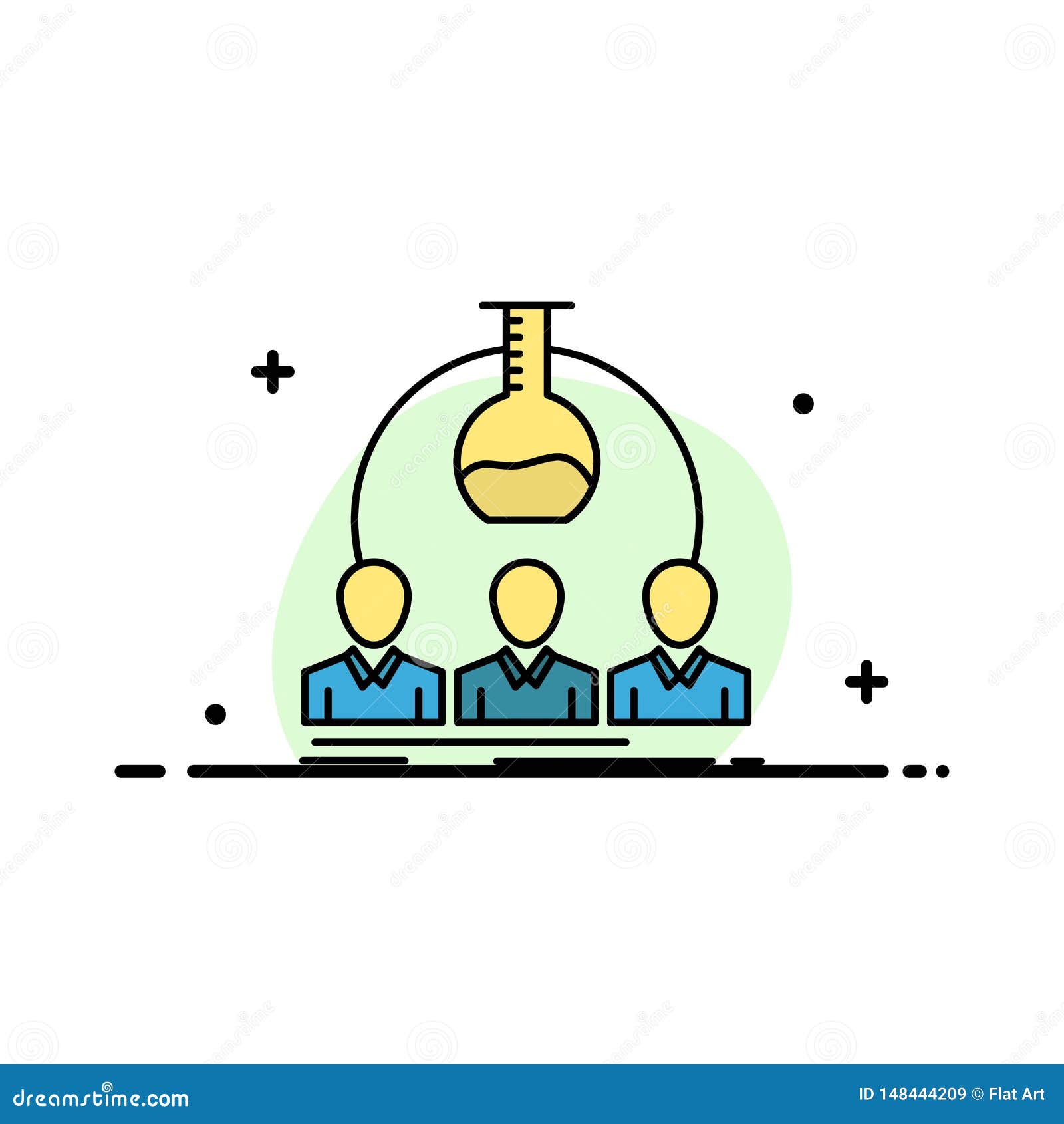 Laboratory, Lab, Man, Experiment, Scientist Business Flat Line Filled ...