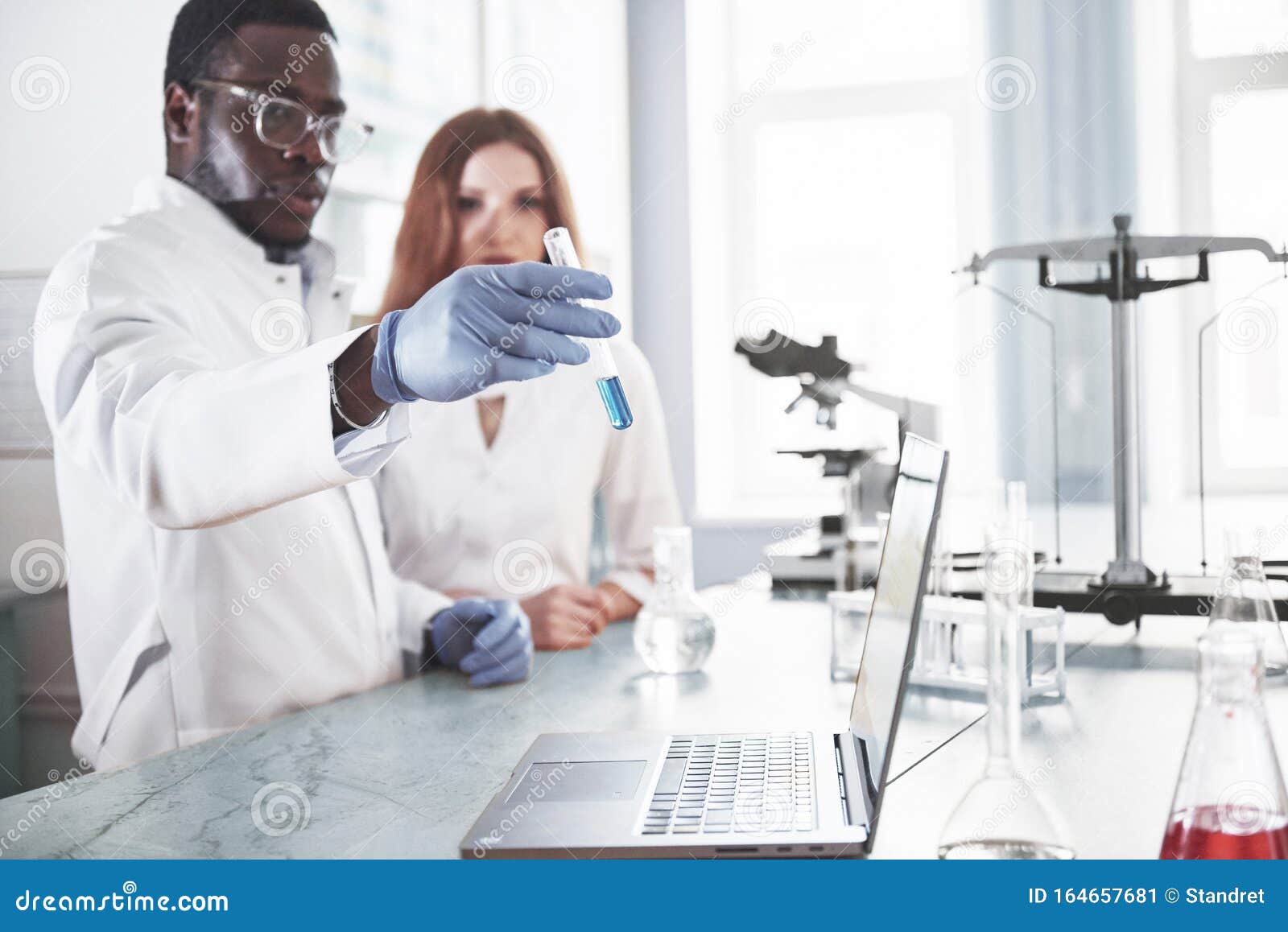 Laboratory Laboratories Conduct Experiments in a Chemical Laboratory in ...