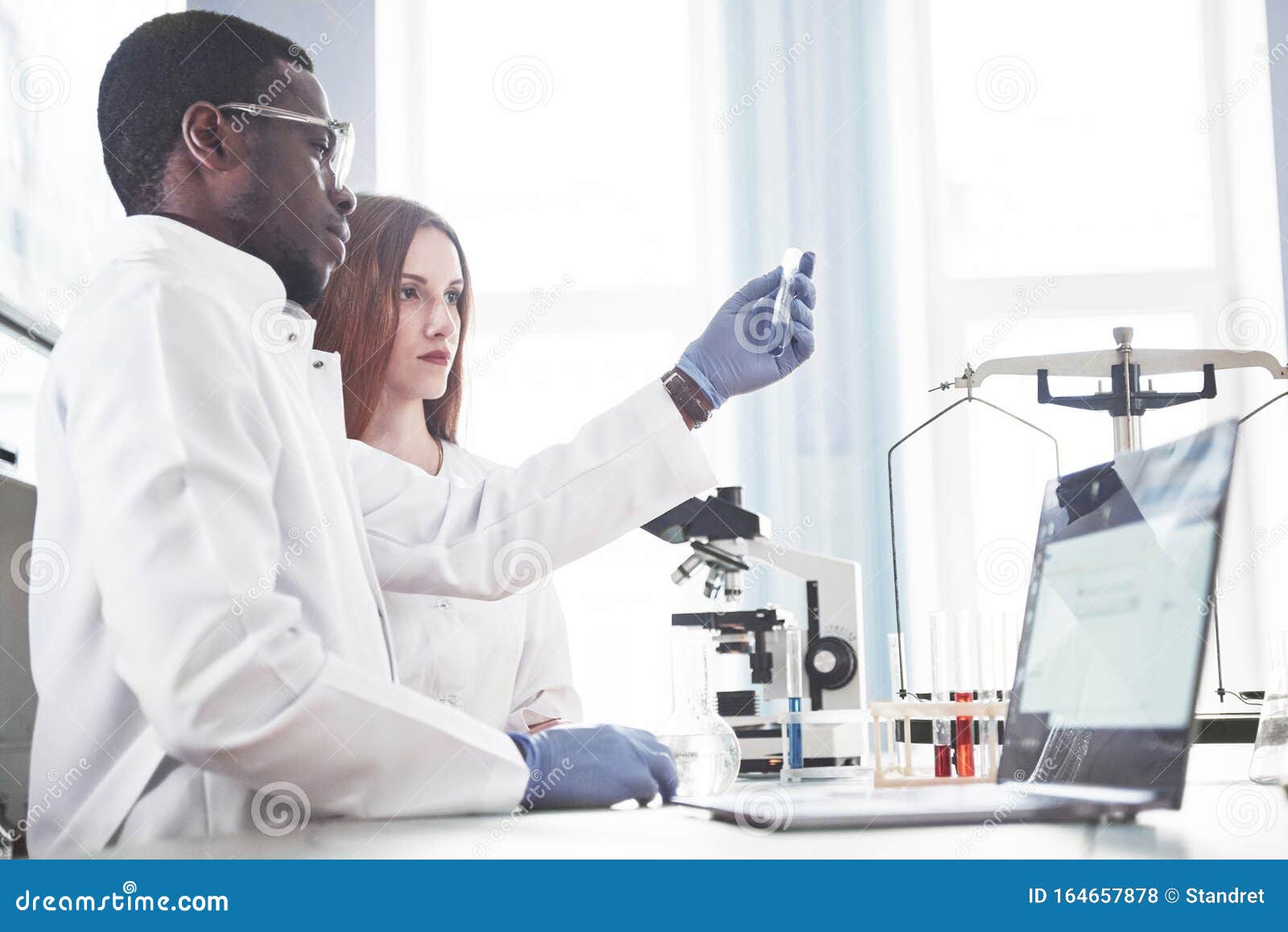 Laboratory Laboratories Conduct Experiments in a Chemical Laboratory in ...