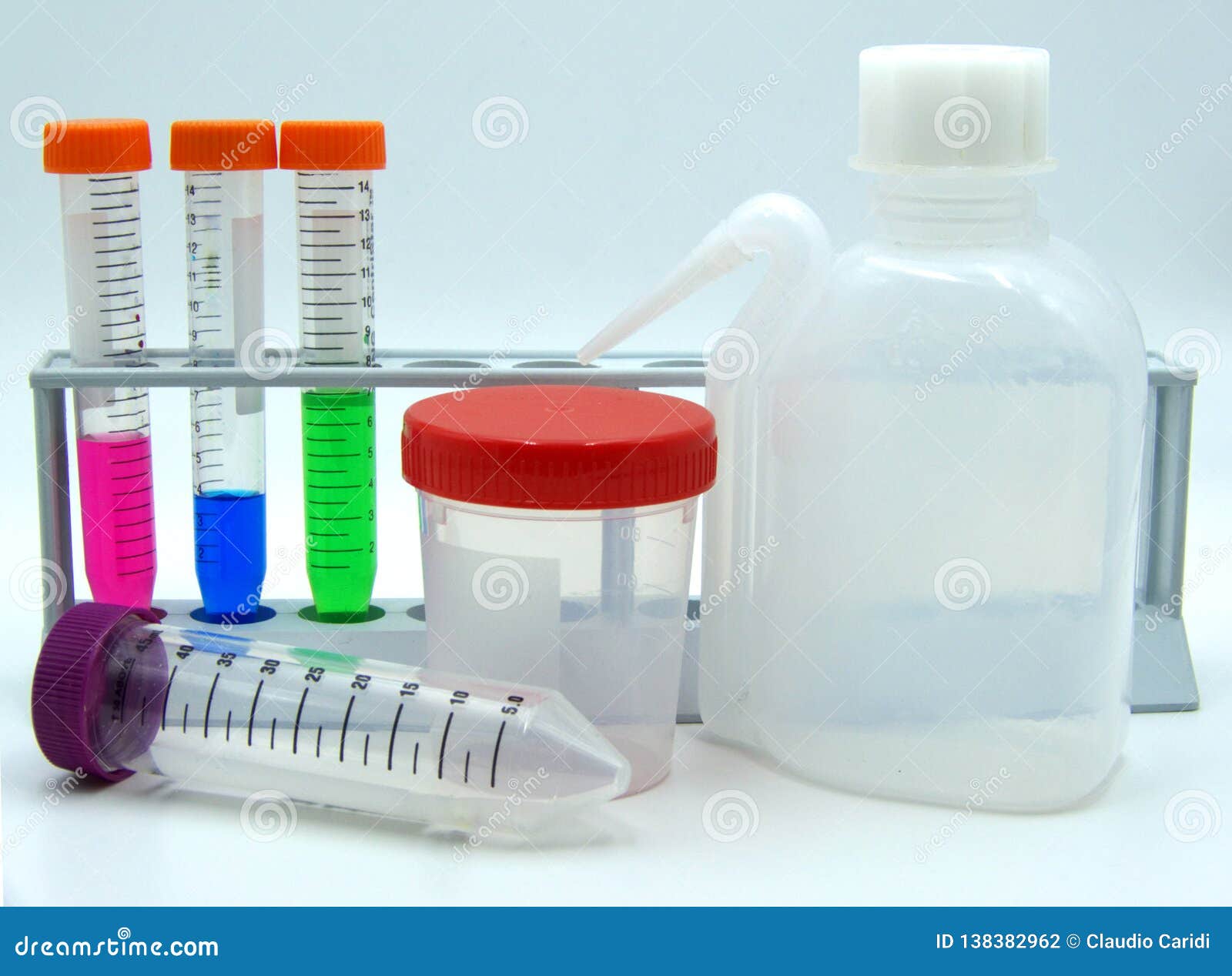 Laboratory Labware for Science Experiments, White Background Stock ...