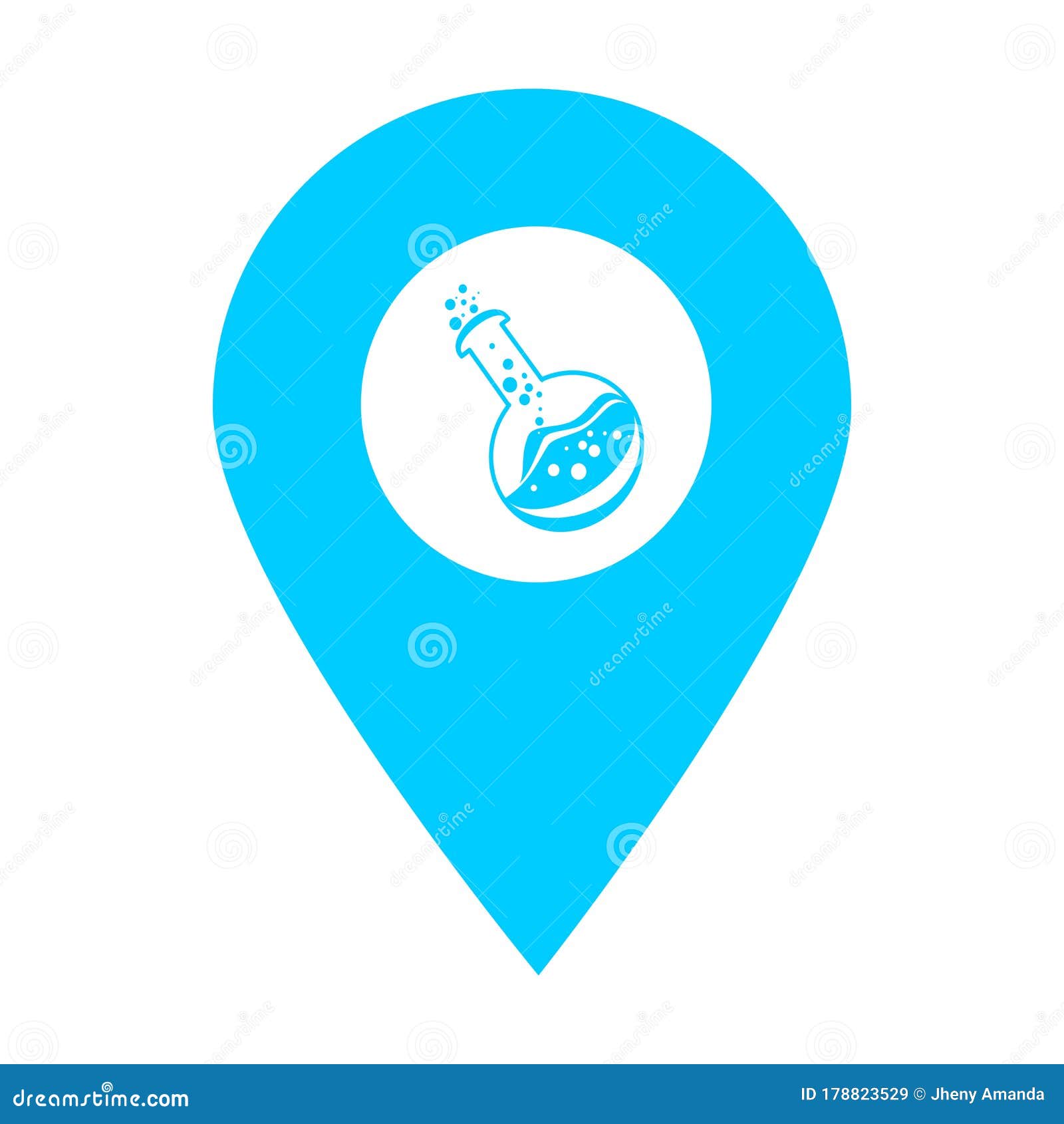 Laboratory Location Map Pin Pointer Icon. Element of Map Point for Mobile Concept and Web Apps ...