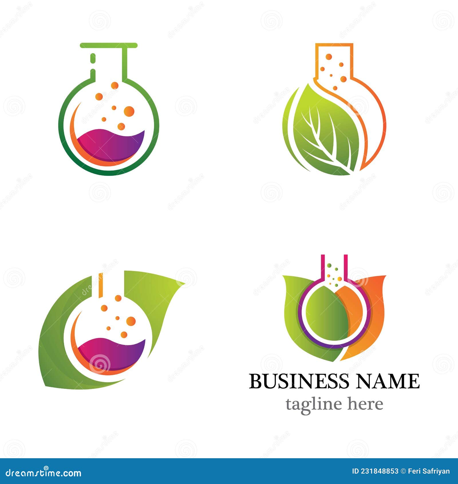 Laboratory logo icon set stock vector. Illustration of bottle - 231848853