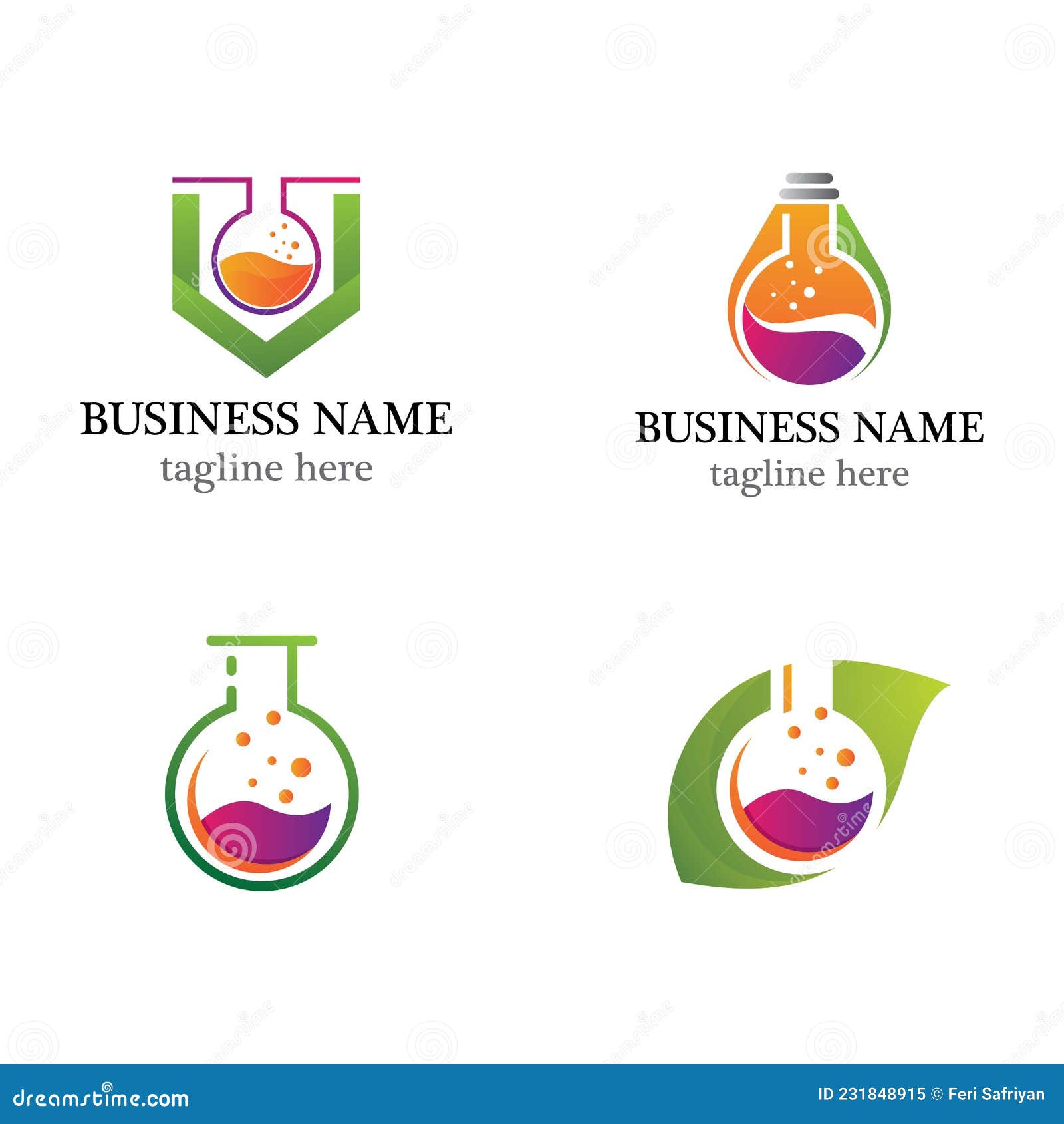 Laboratory logo icon set stock vector. Illustration of analysis - 231848915