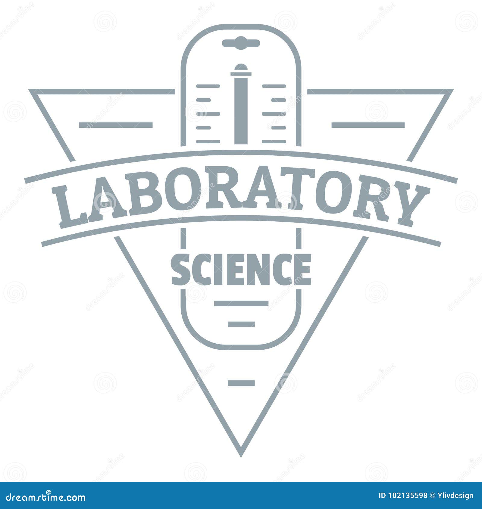 Laboratory Logo, Simple Gray Style Stock Vector - Illustration of ...