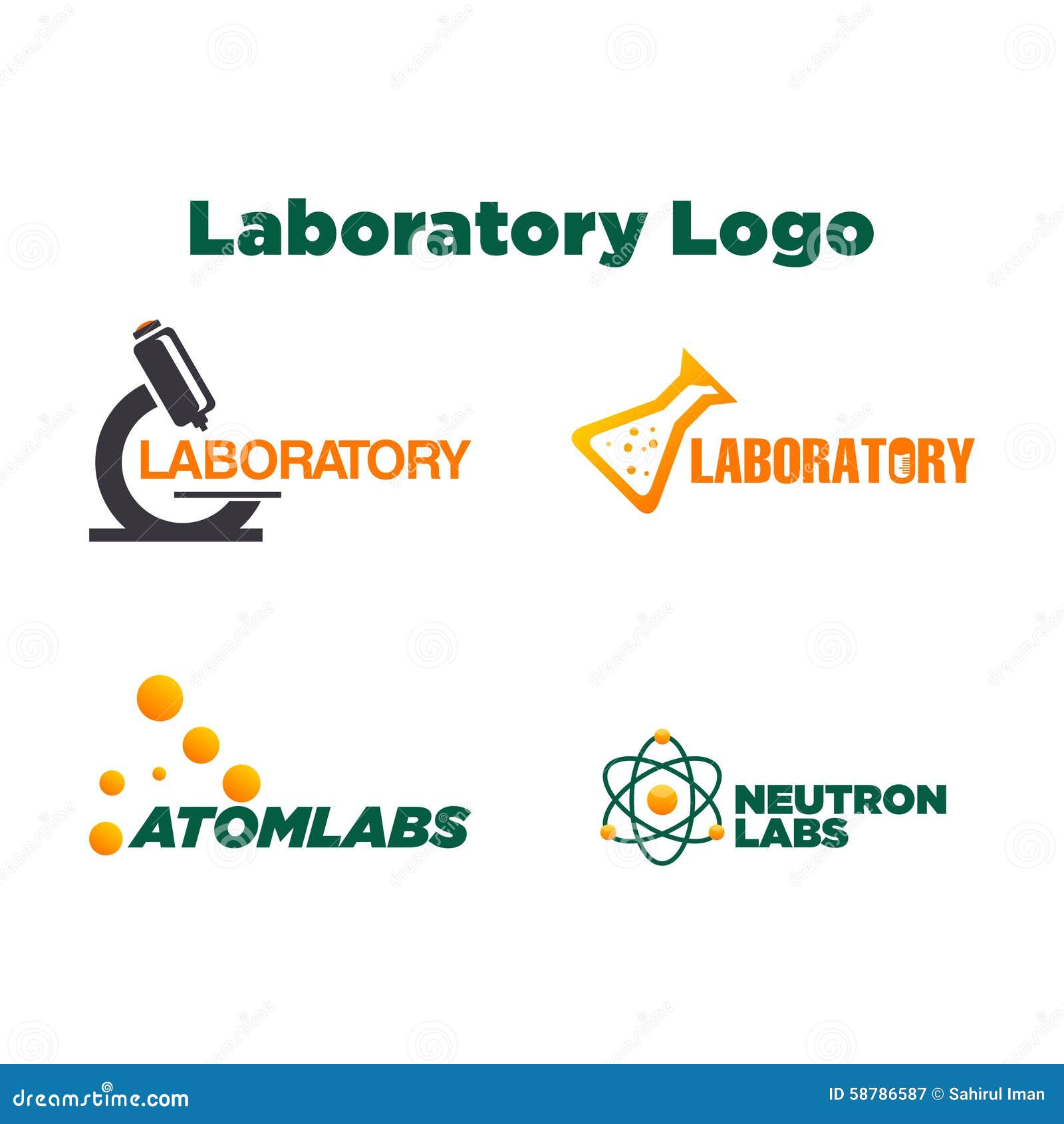 Laboratory Logo Template stock vector. Illustration of modern - 58786587