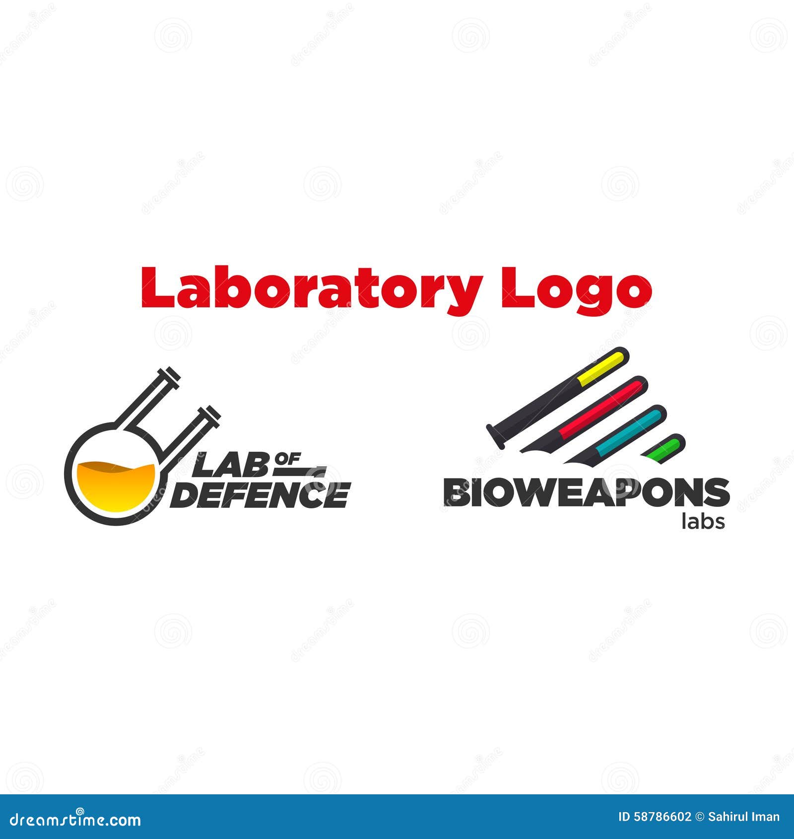 Laboratory Logo Template stock vector. Illustration of label - 58786602