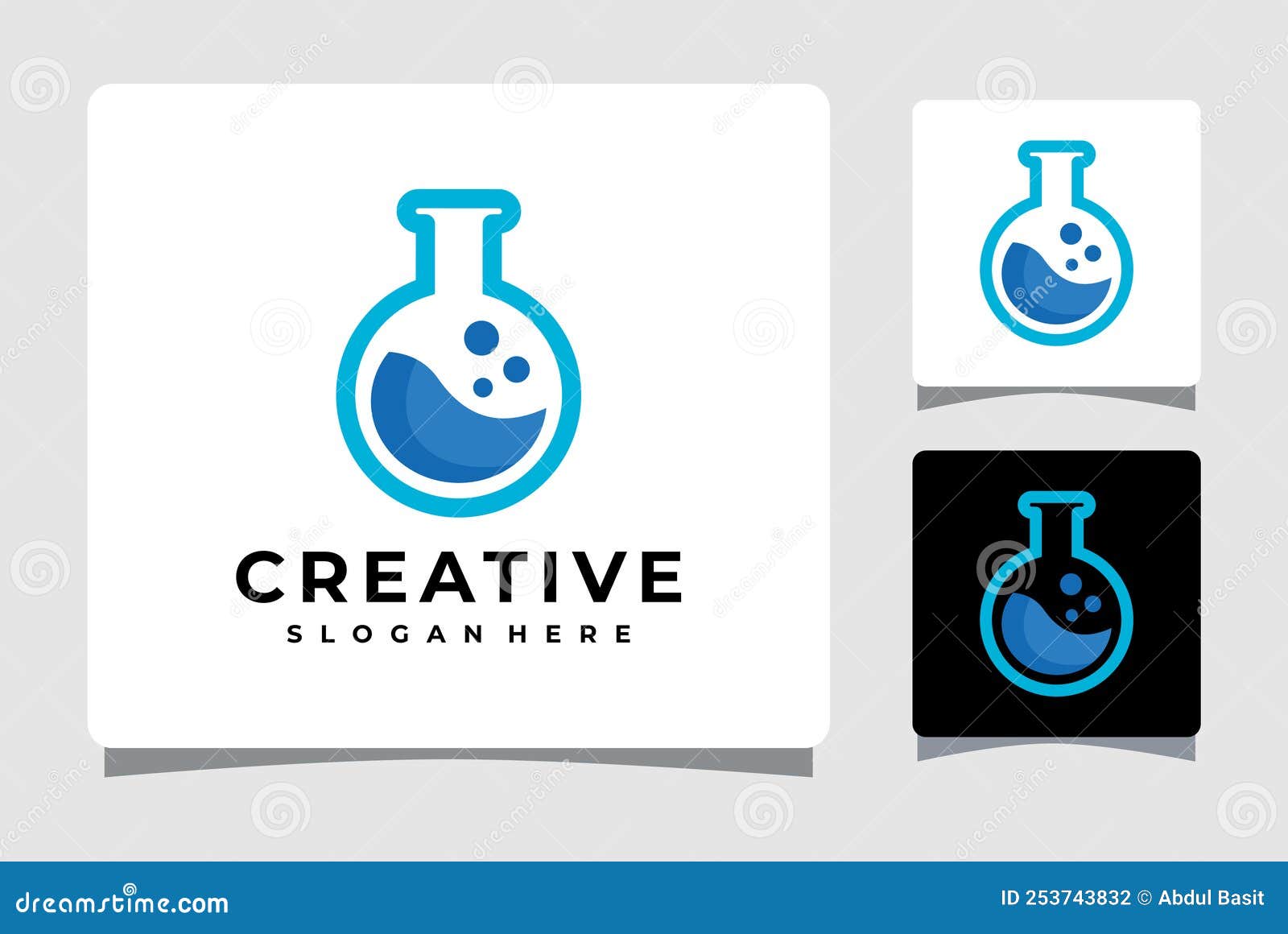 Laboratory Logo Template Design Inspiration Stock Vector - Illustration ...
