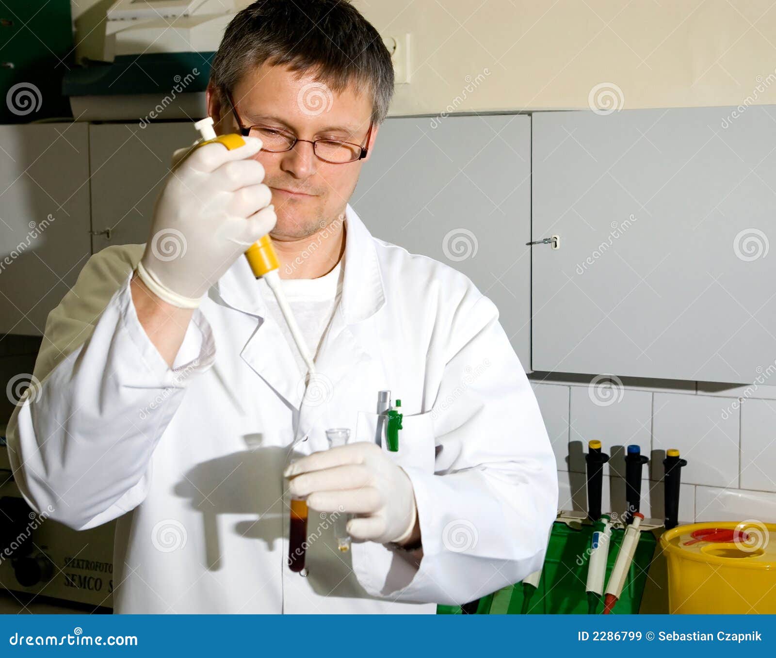Laboratory man stock image. Image of institute, examination - 2286799