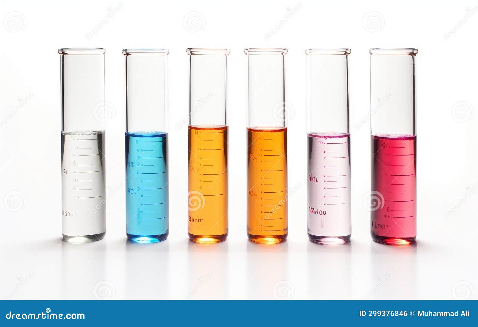Laboratory Marvel Isolated Test Tubes on White Background Stock ...