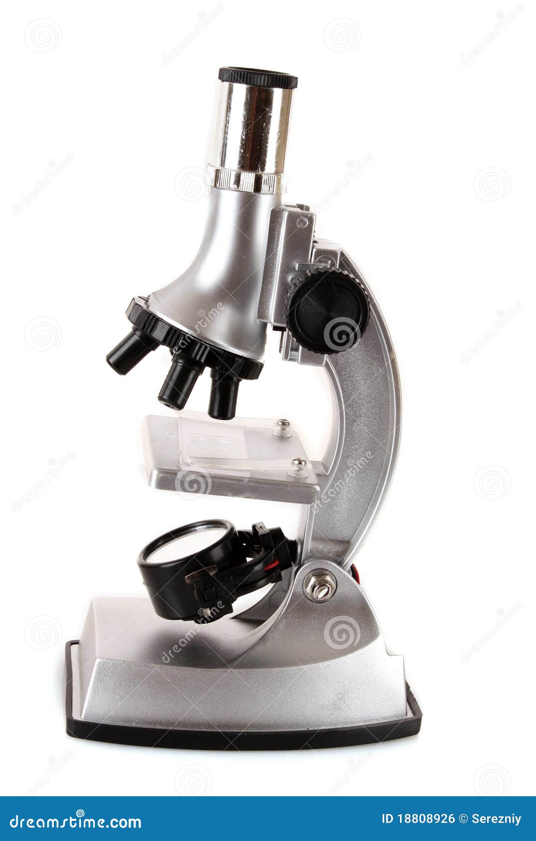 Laboratory Metal Microscope Isolated Stock Photo - Image of experiment ...