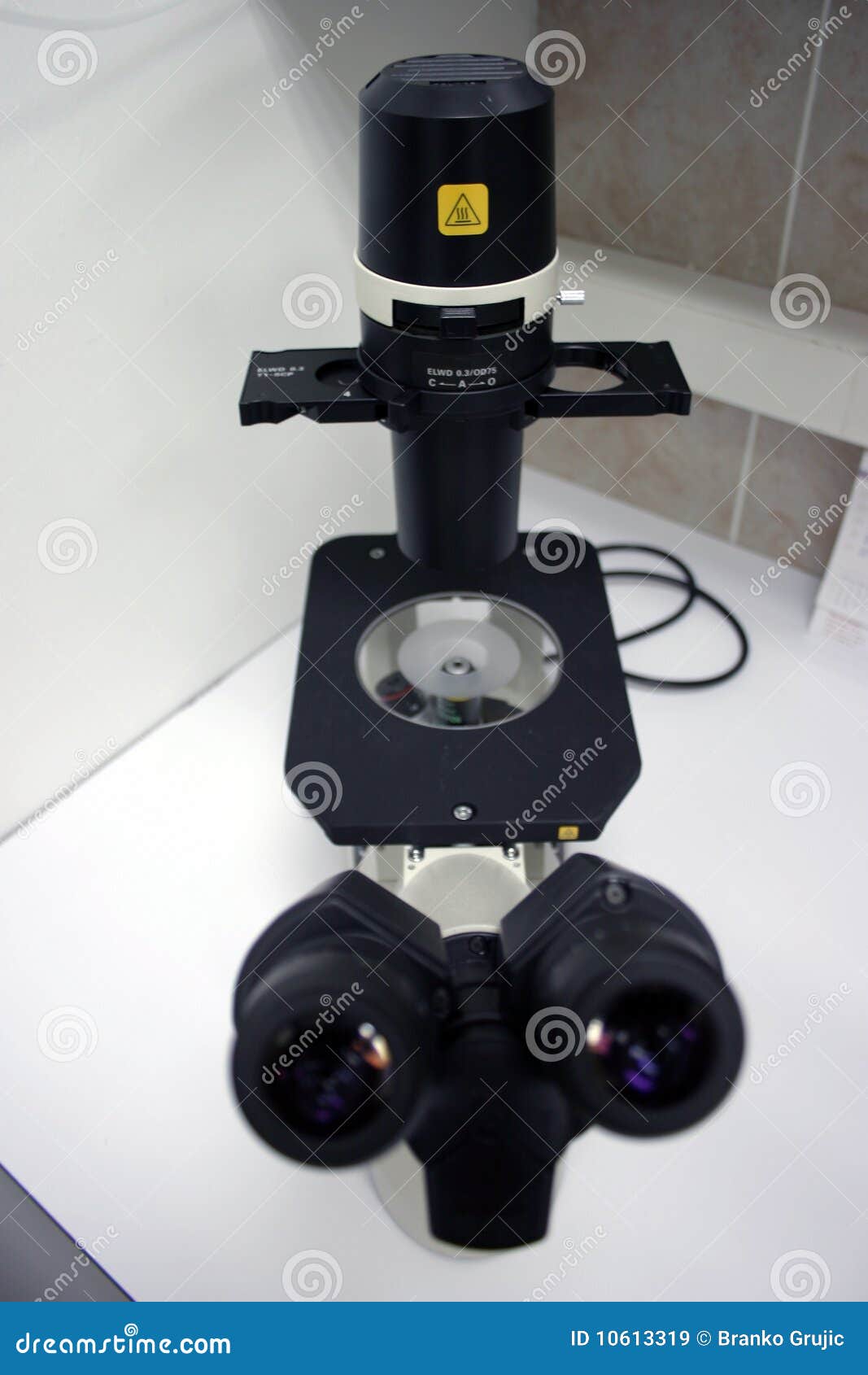 Laboratory microscope stock image. Image of biotechnology - 10613319