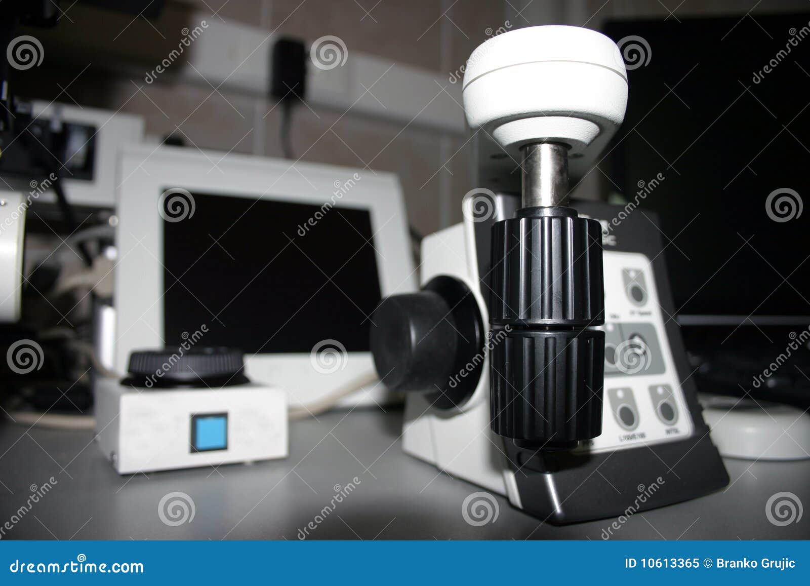 Laboratory microscope stock image. Image of biotechnology - 10613365