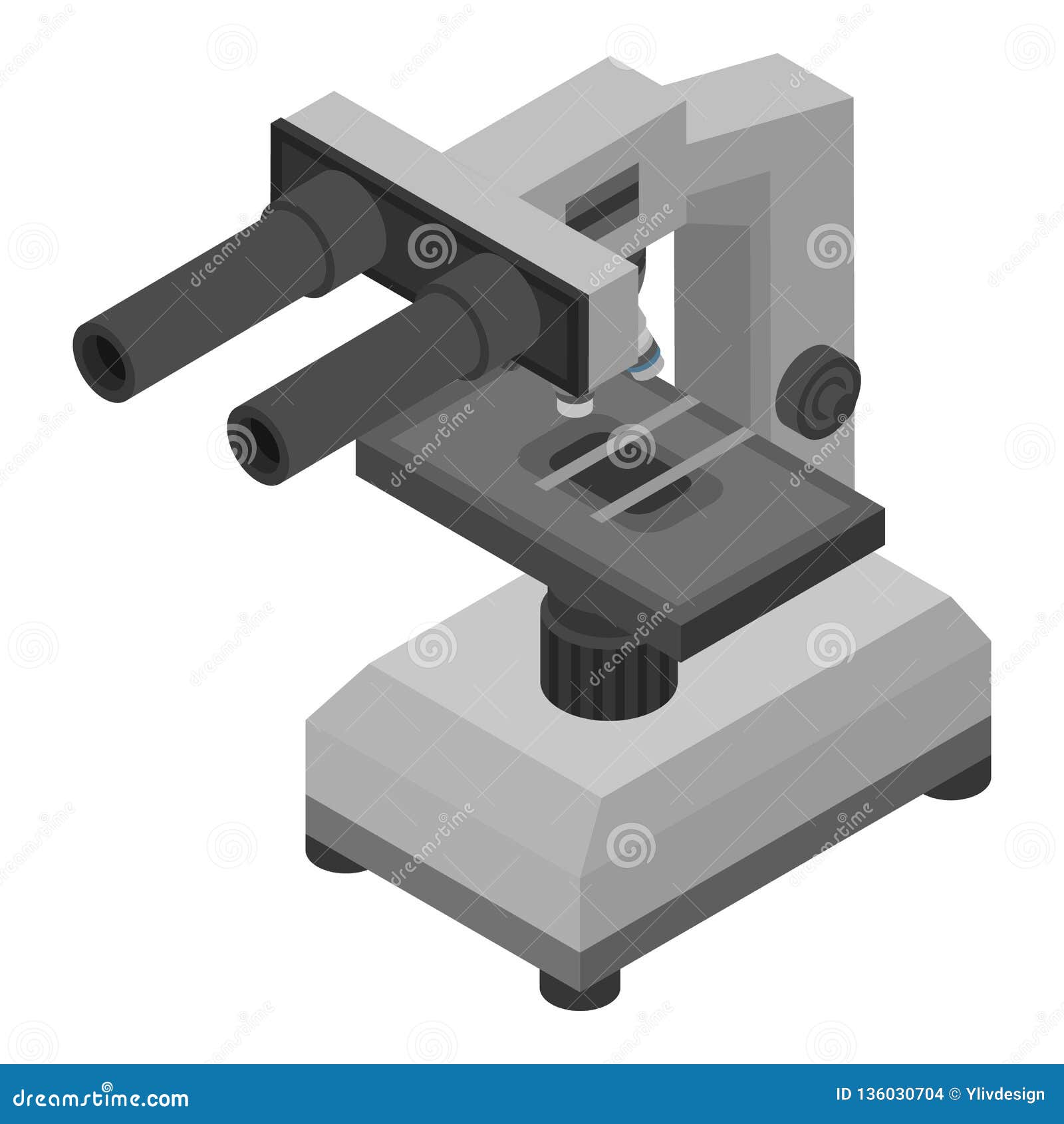 Laboratory Microscope Icon, Isometric Style Stock Vector - Illustration ...