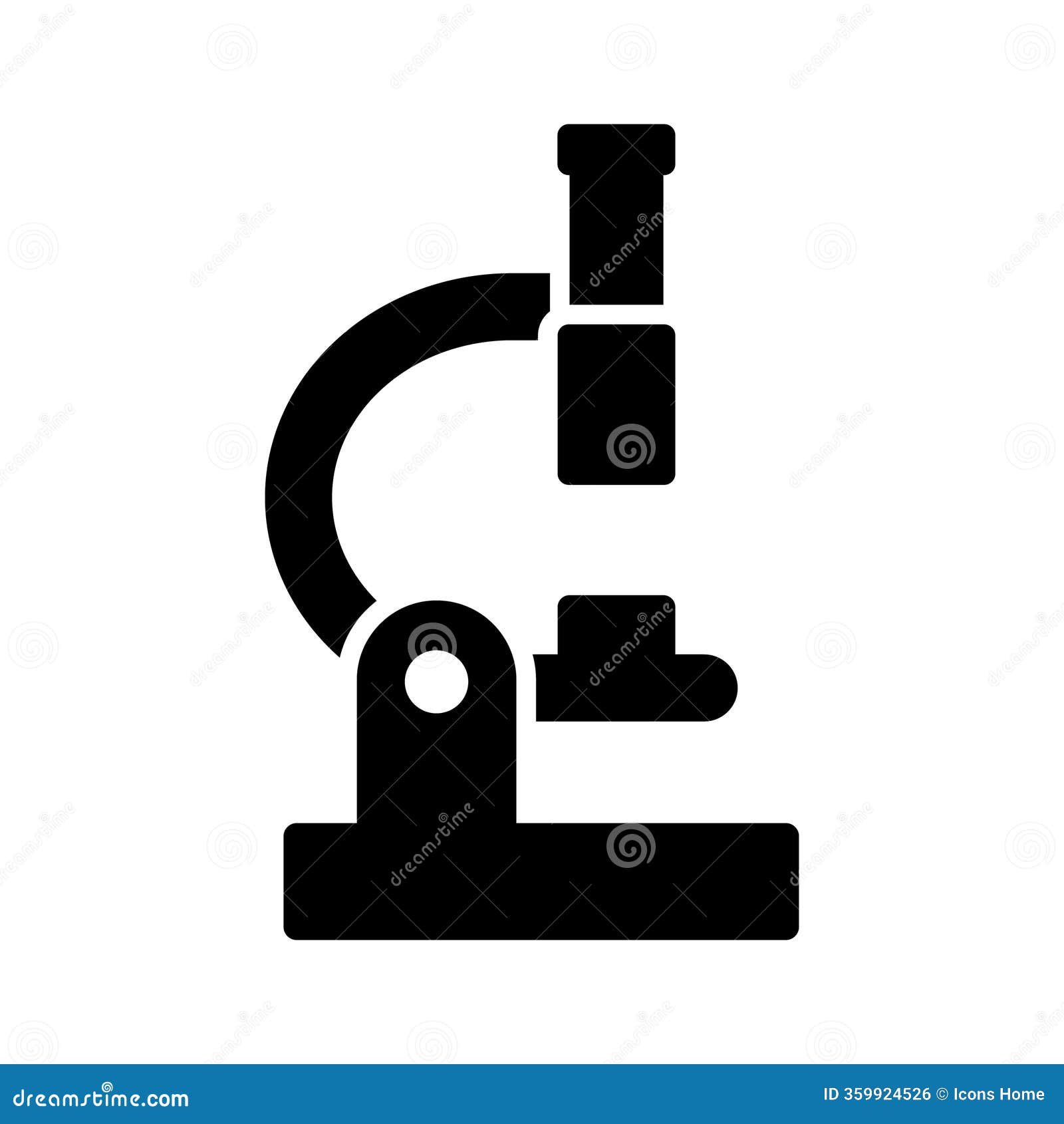 Laboratory Microscope Icon Representing Research, Science, and Medical ...