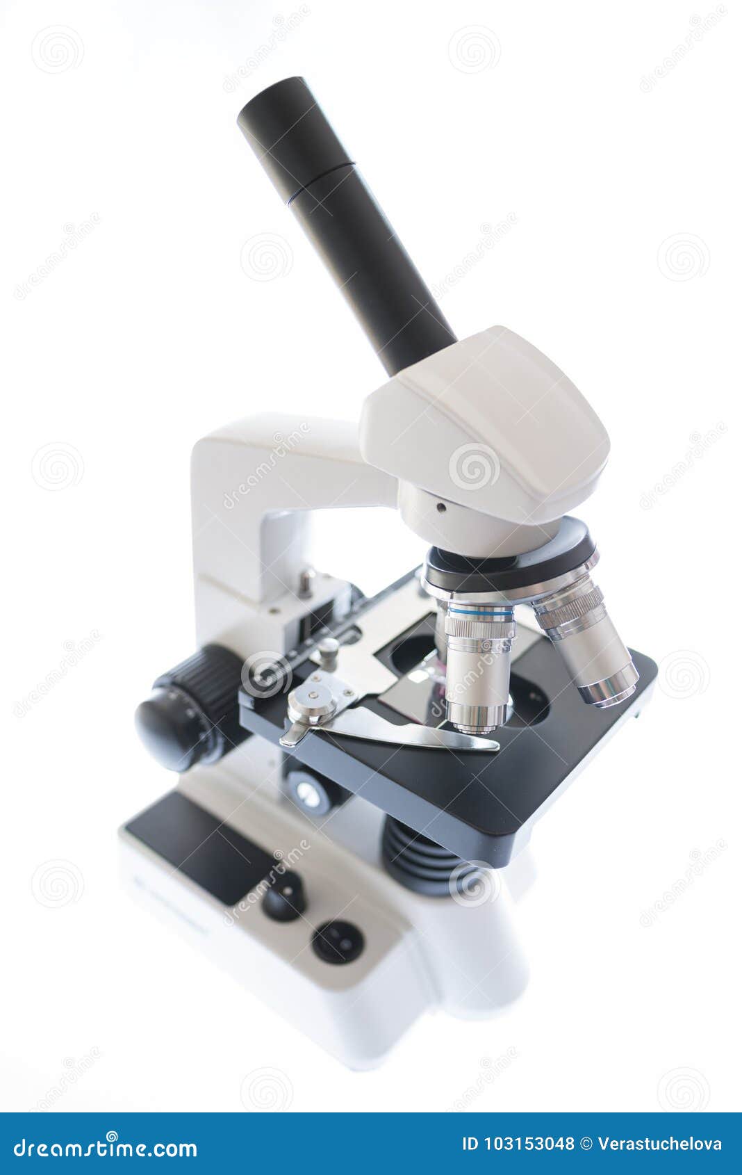 Lab Microscope in the Detail Stock Photo - Image of biology, healthcare ...