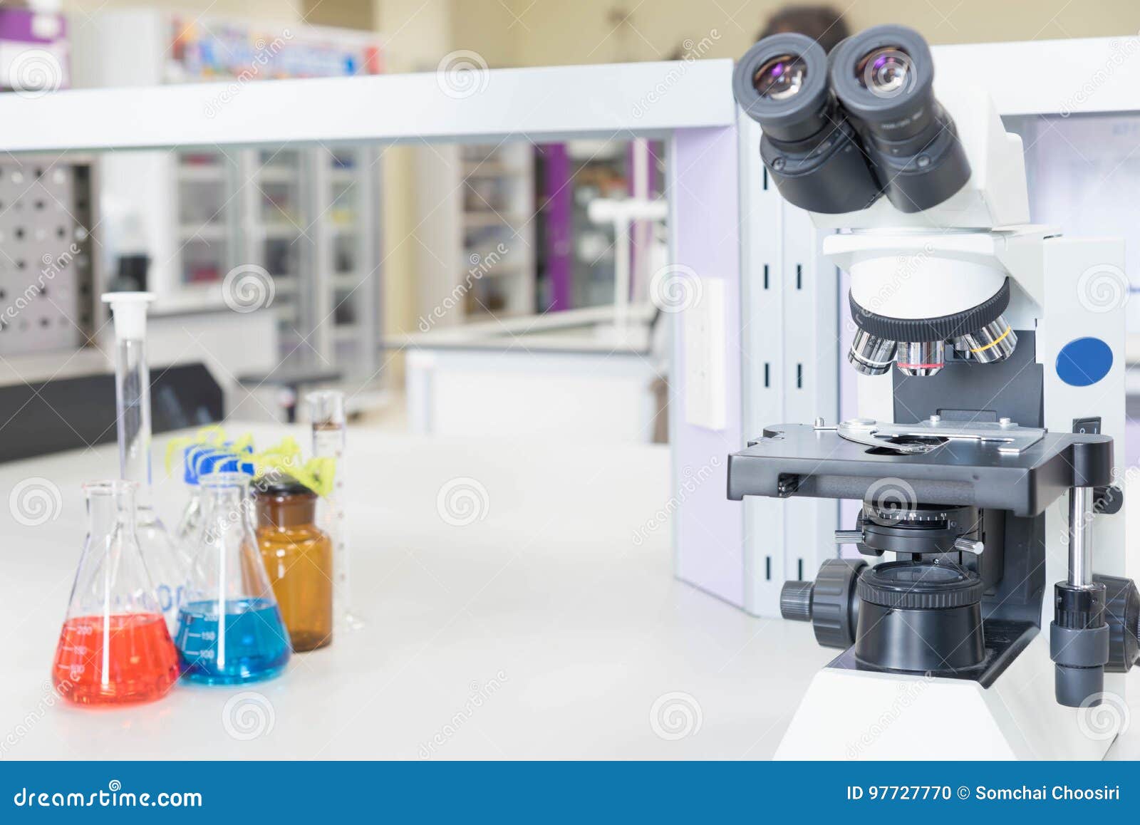 Laboratory Microscope stock photo. Image of biological - 97727770