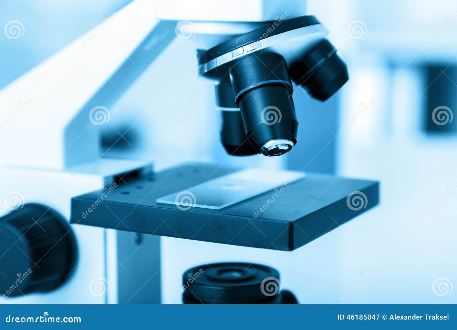 Laboratory Microscope Lens.modern Microscopes Stock Image - Image of ...