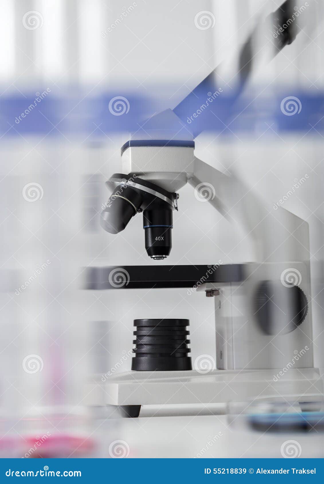 Laboratory Microscope Lens.modern Microscopes in a Lab. Stock Image ...