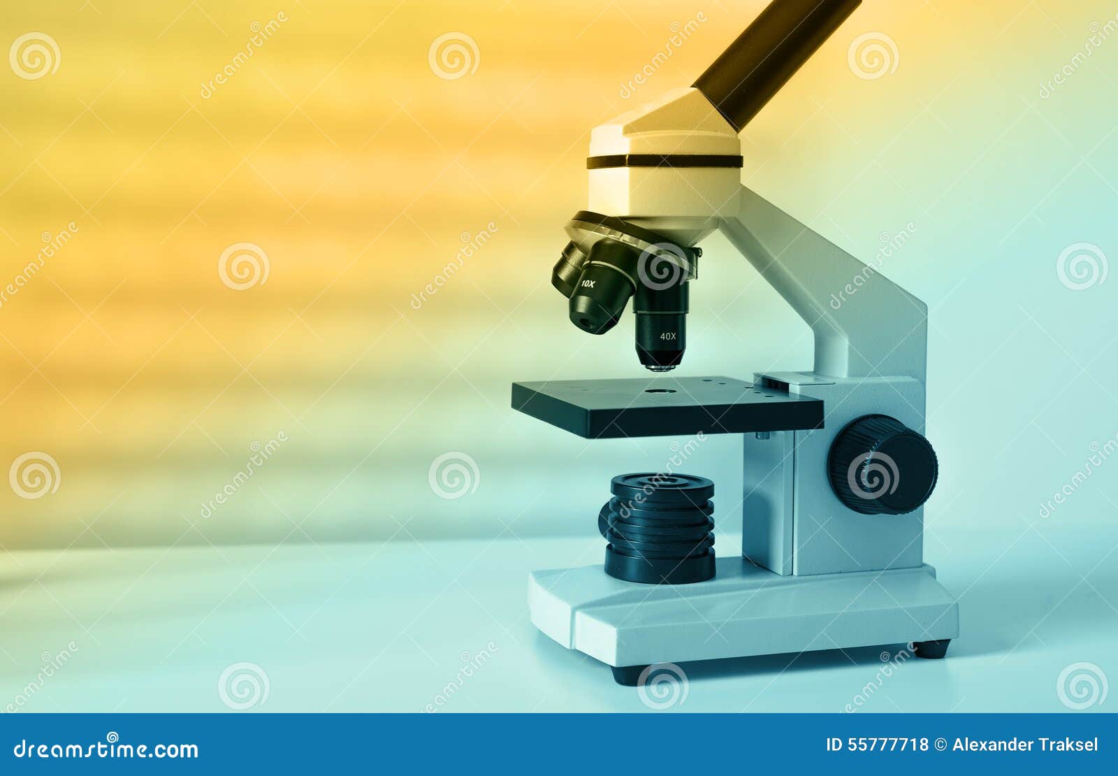 Laboratory Microscope Lens.modern Microscopes in a Stock Photo - Image ...