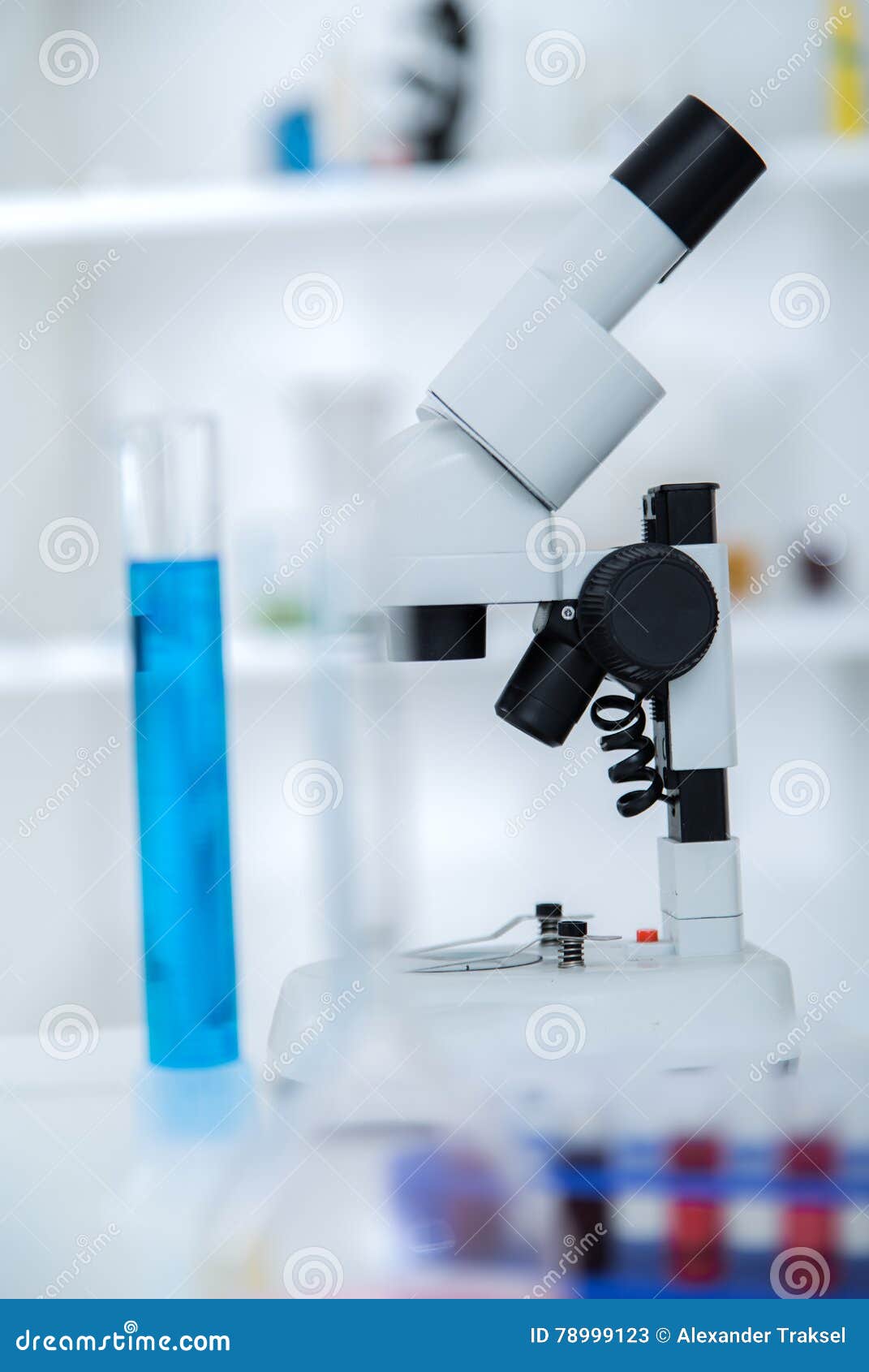 Laboratory Microscope Lens.modern Microscopes in a Lab. Stock Image ...