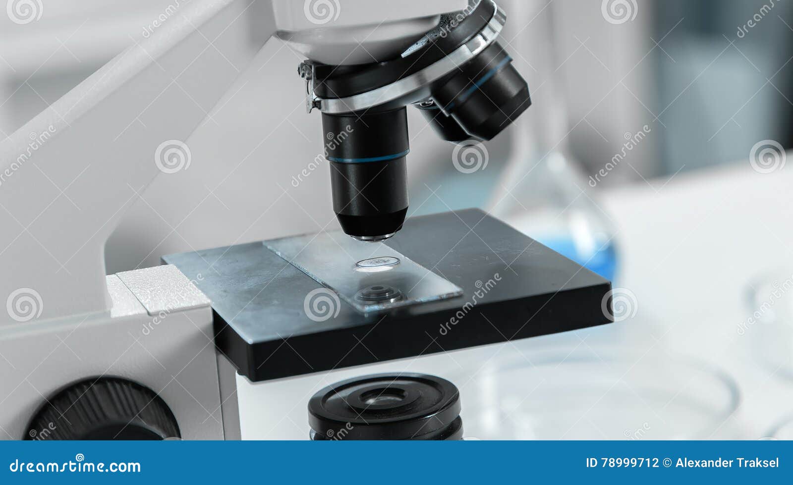 Laboratory Microscope Lens.modern Microscopes in a Lab Stock Photo ...