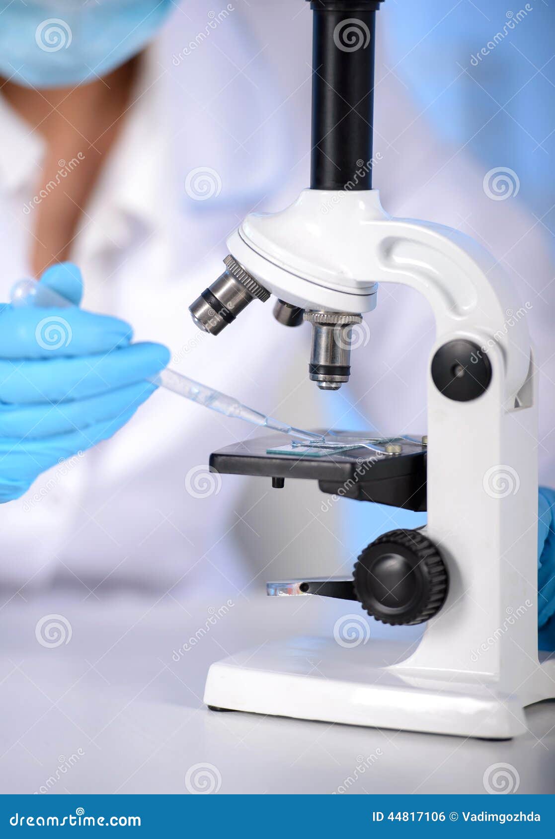 Laboratory stock photo. Image of female, element, microscope - 44817106