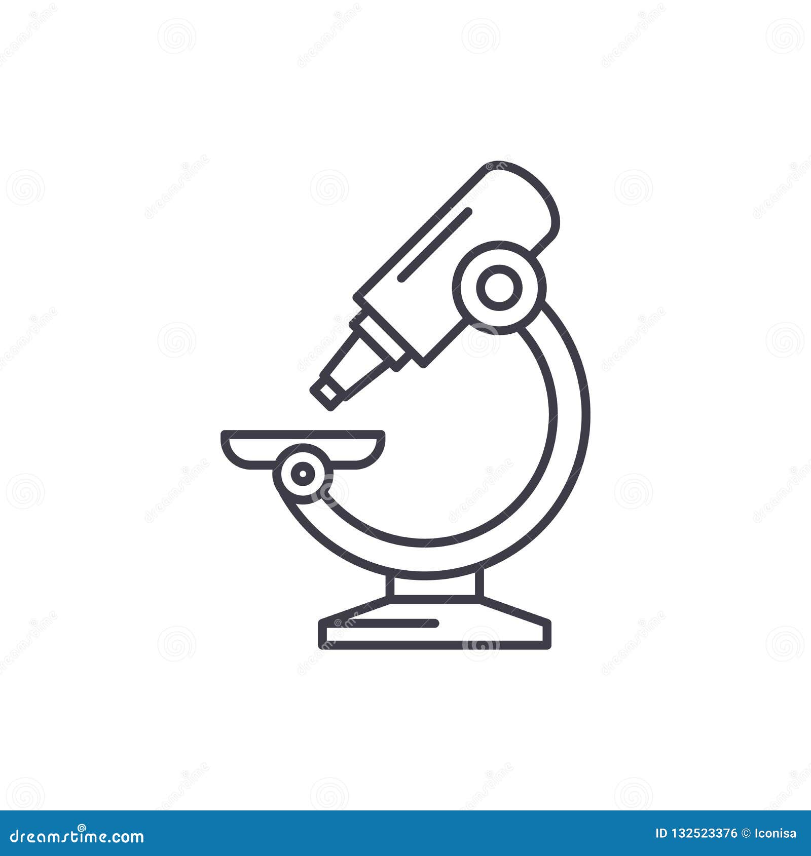 Laboratory Microscope Line Icon Concept. Laboratory Microscope Vector ...